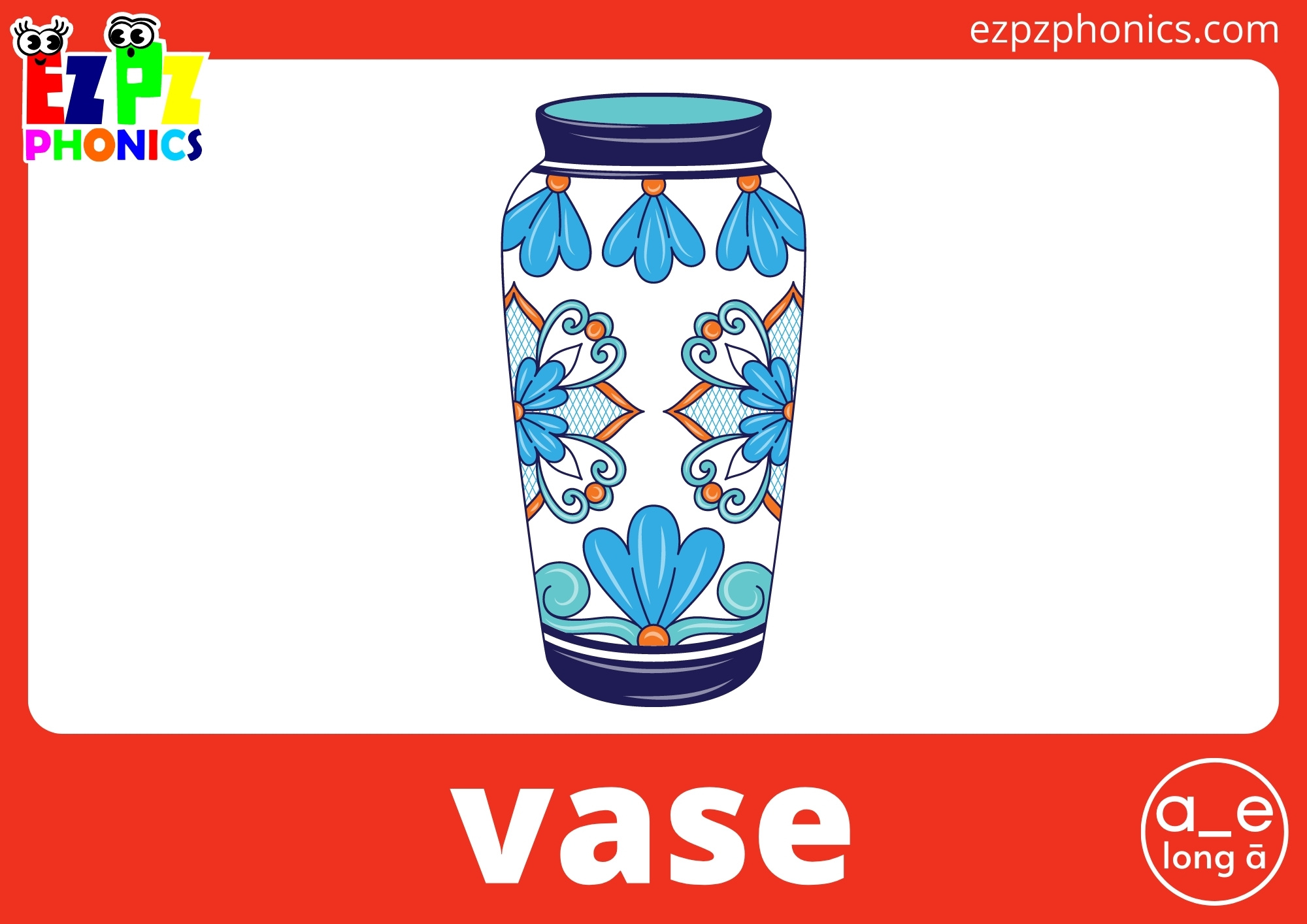 a_e Words Long A Vowel Sounds Flashcards with Words and Images Phonics ...