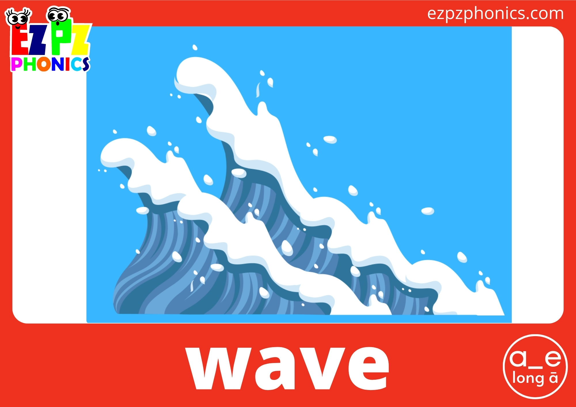 a_e Long A Vowel Words Flashcards - ezpzphonics.com