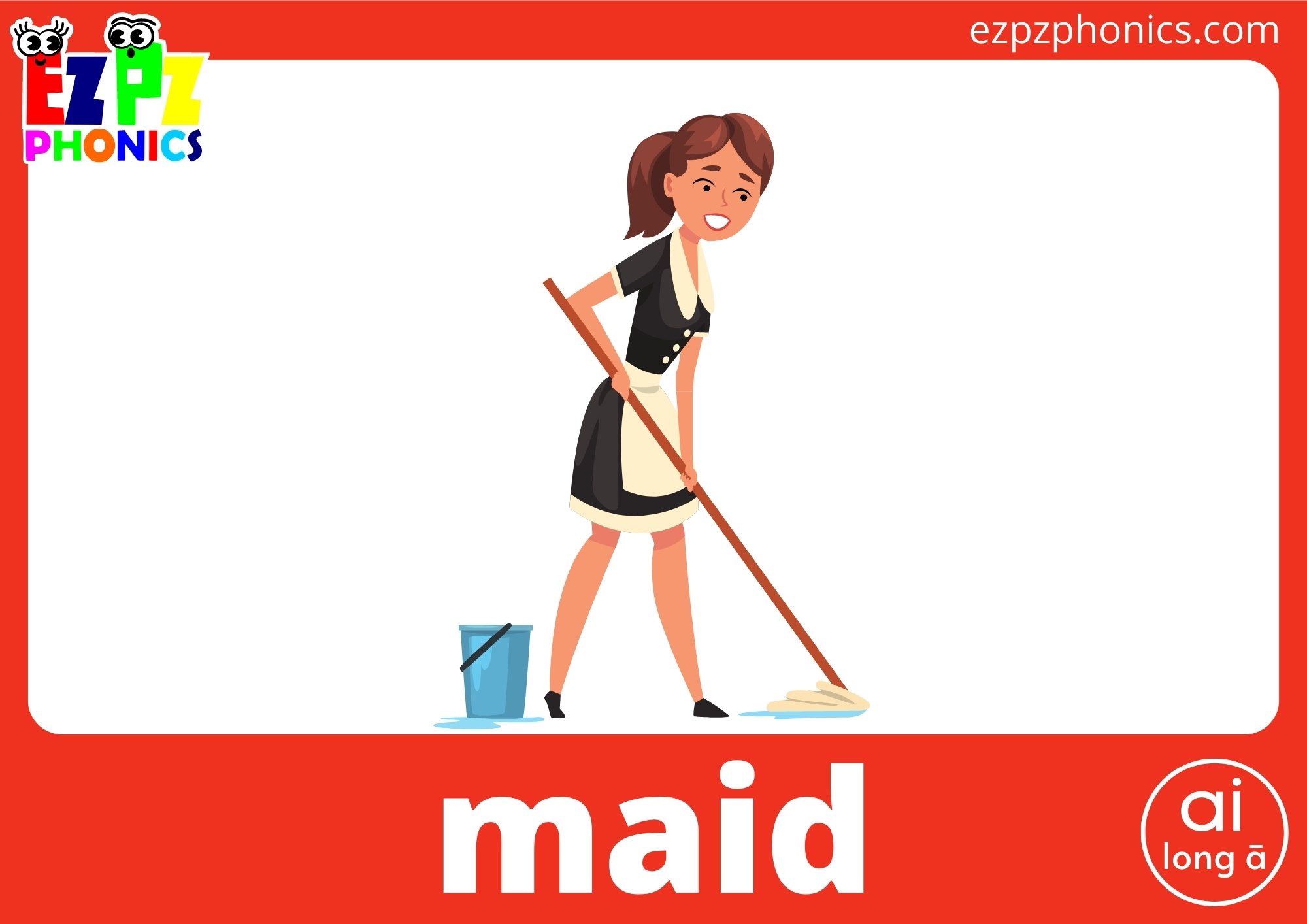 ai Words Long A Vowel Sounds Flashcards with Words and Free PDF ...