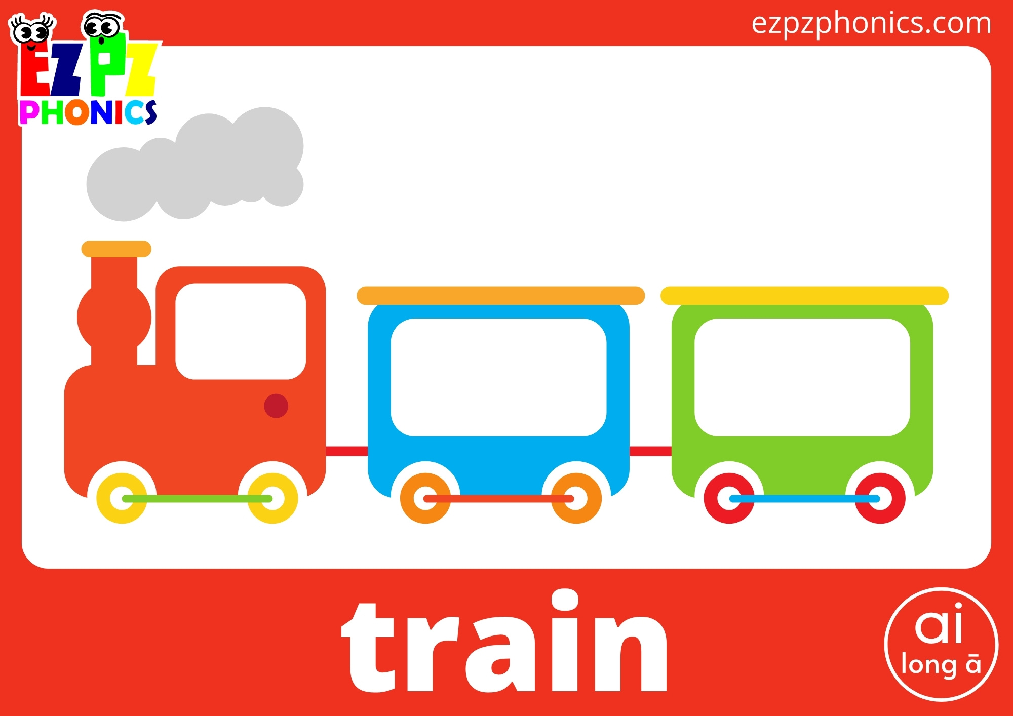 ai Words Long A Vowel Sounds Flashcards with Words and Free PDF ...