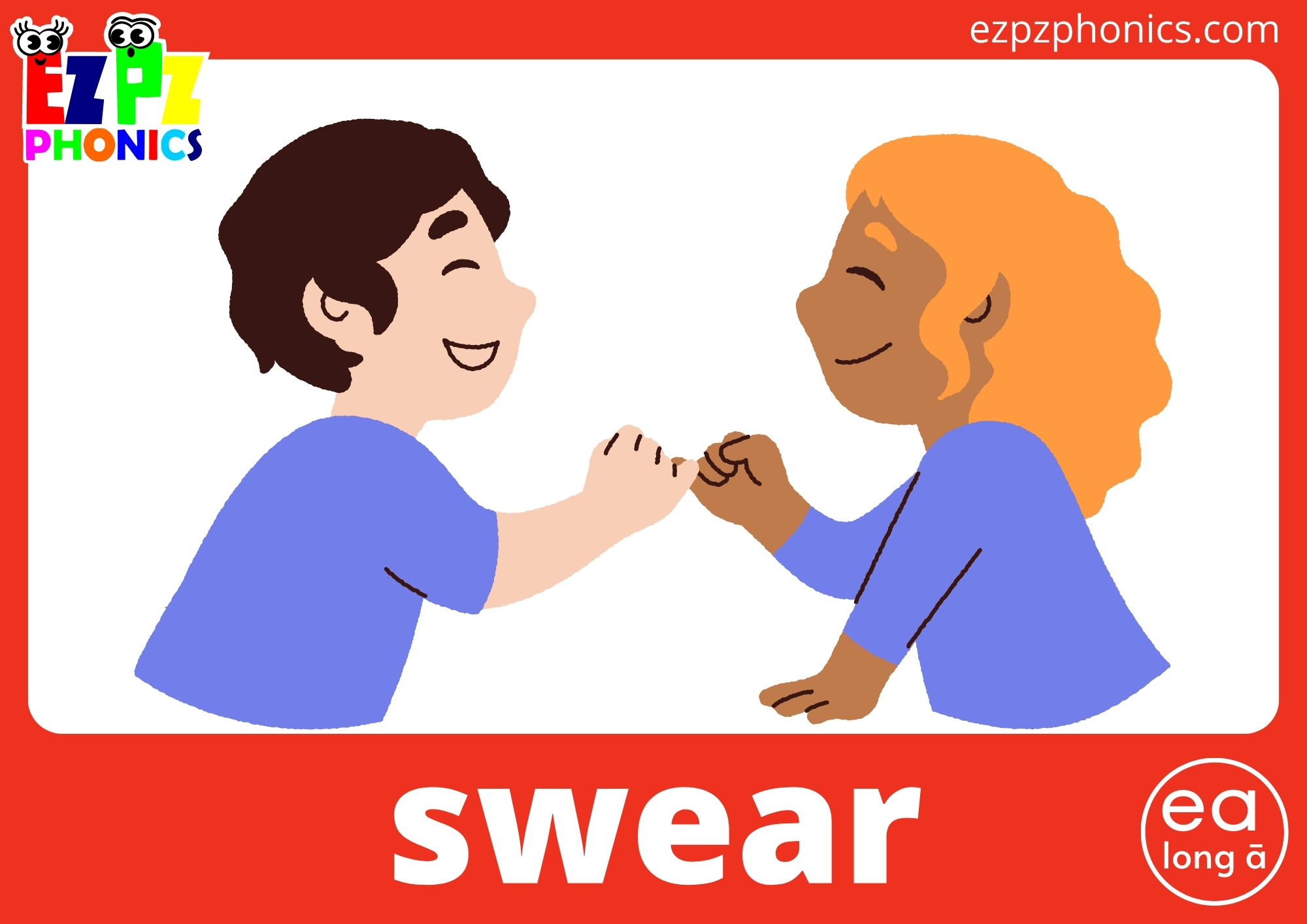 ea Words Long A Vowel Sounds Flashcards with Words and Free PDF ...