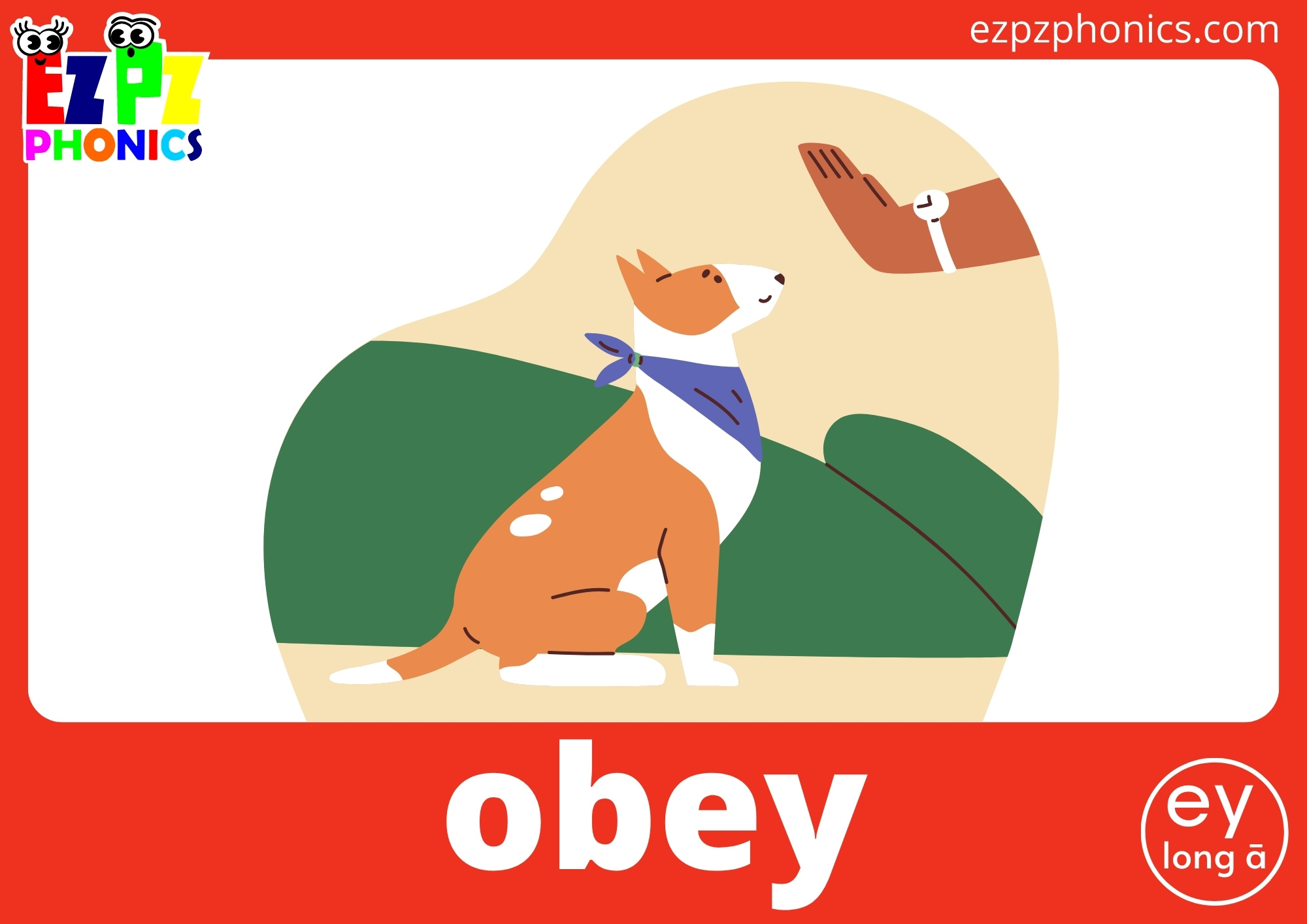 ey Words Long A Vowel Phonics Flashcards - ezpzphonics.com