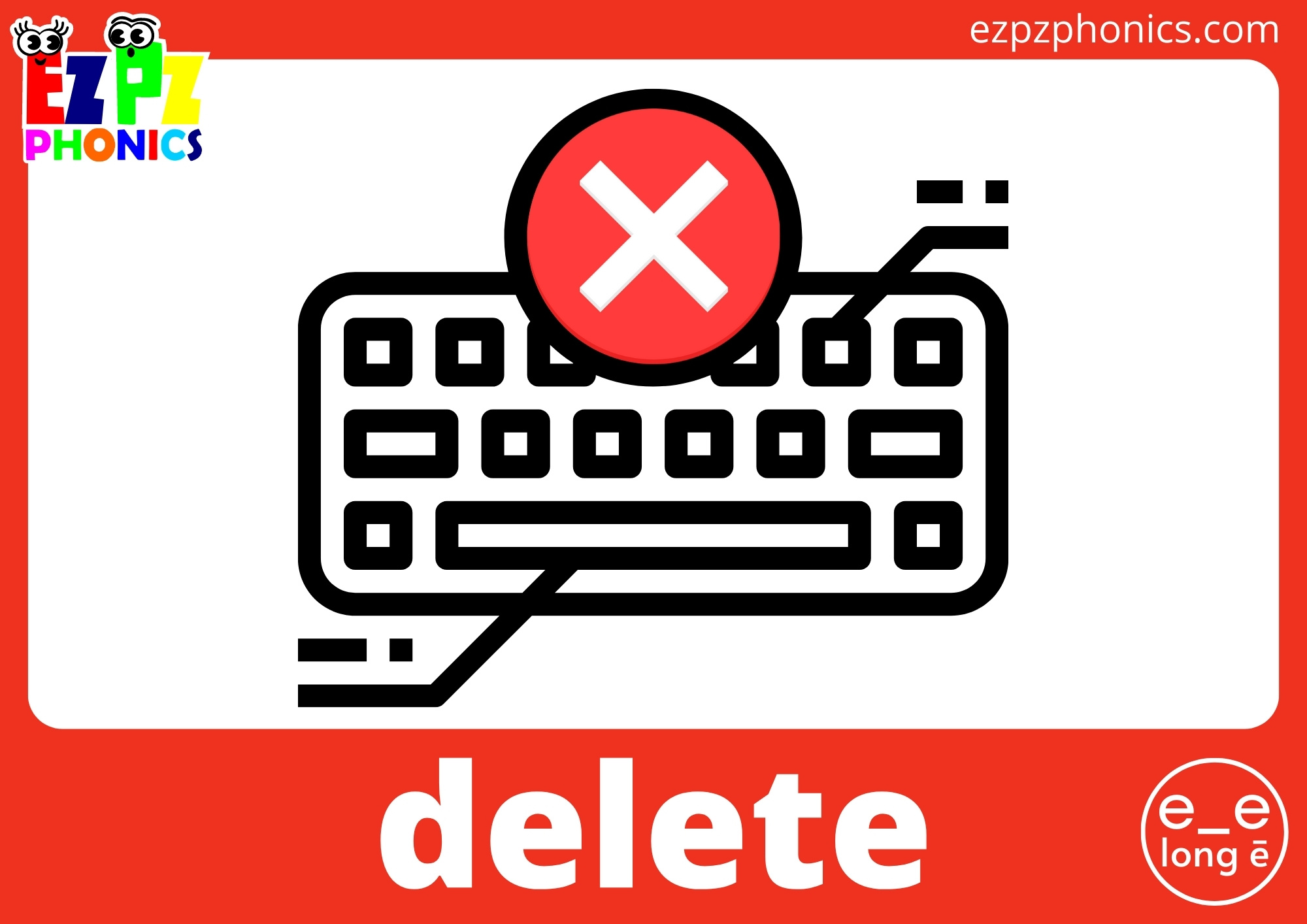 e e Words Long E Sounds Flaschcards - ezpzphonics.com