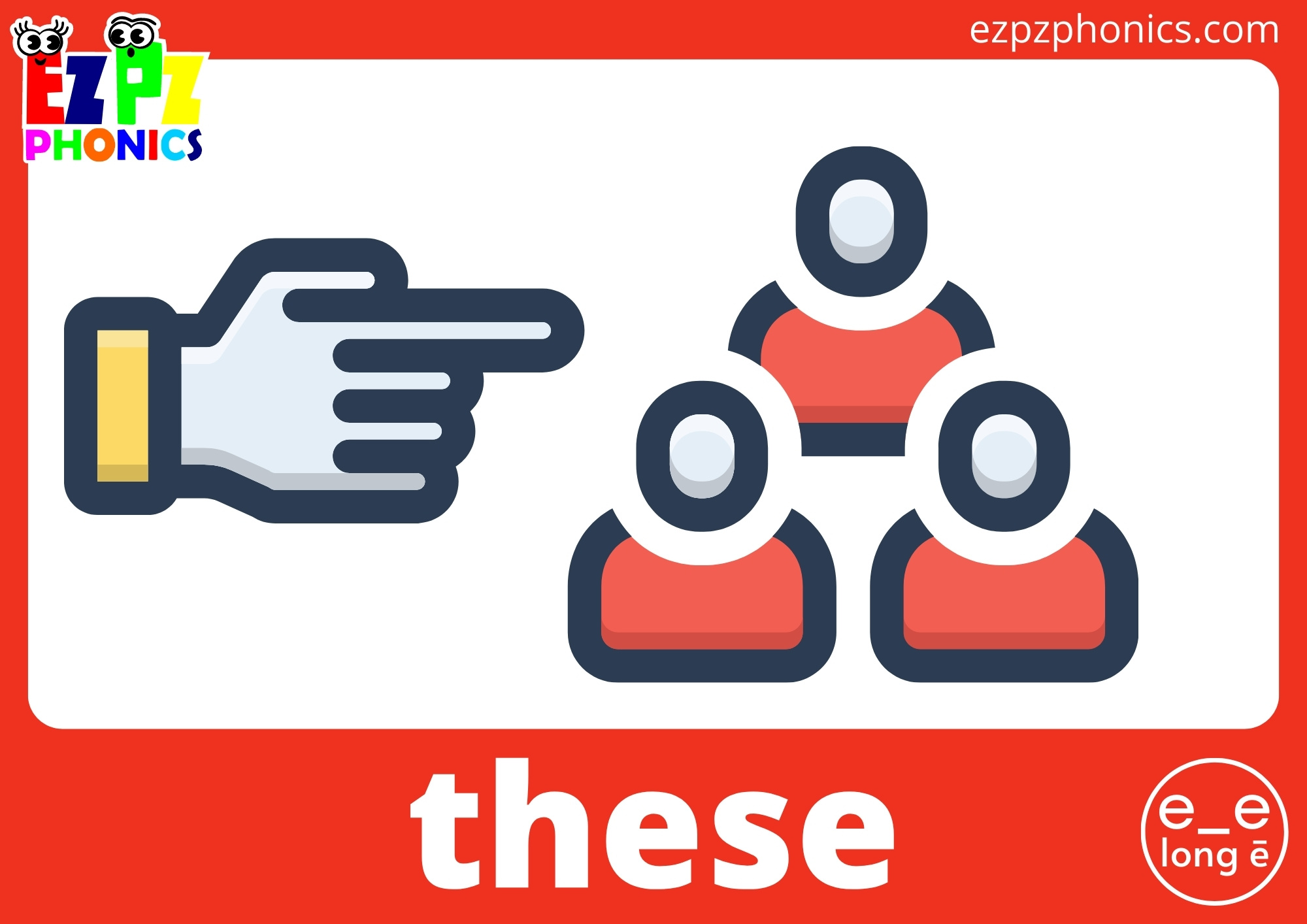 e e Words Long E Sounds Flaschcards - ezpzphonics.com