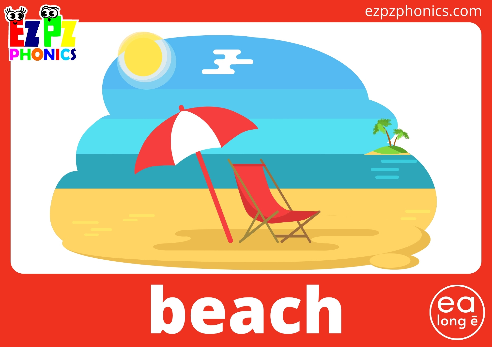 ea Words List Long E Vowel Sounds Flashcards with Images and Words Free ...