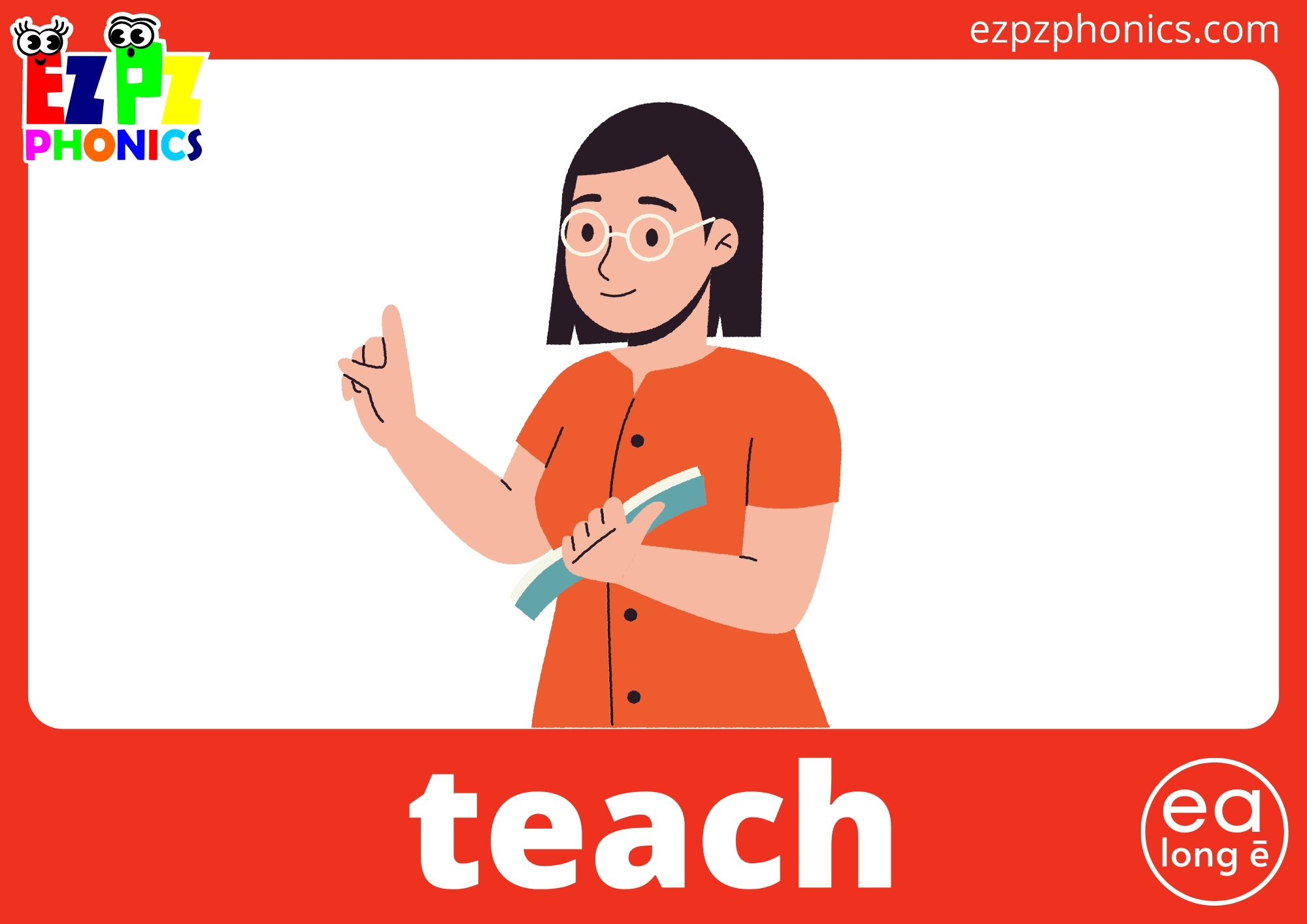 ea Words List Long E Vowel Sounds Flashcards with Images and Words Free ...