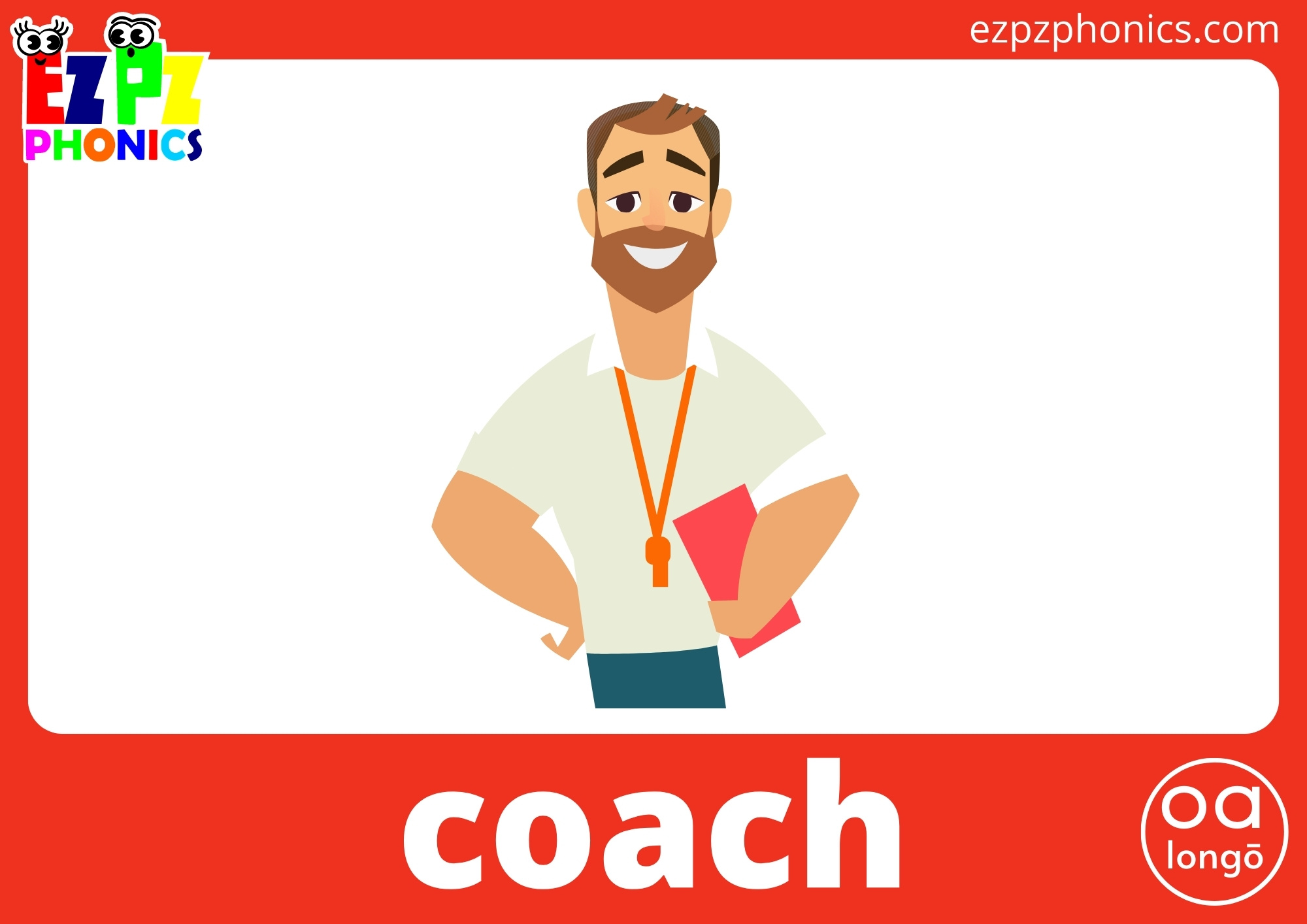 oa Words Long O Vowel Sounds Flashcards with Images and Words Free ...