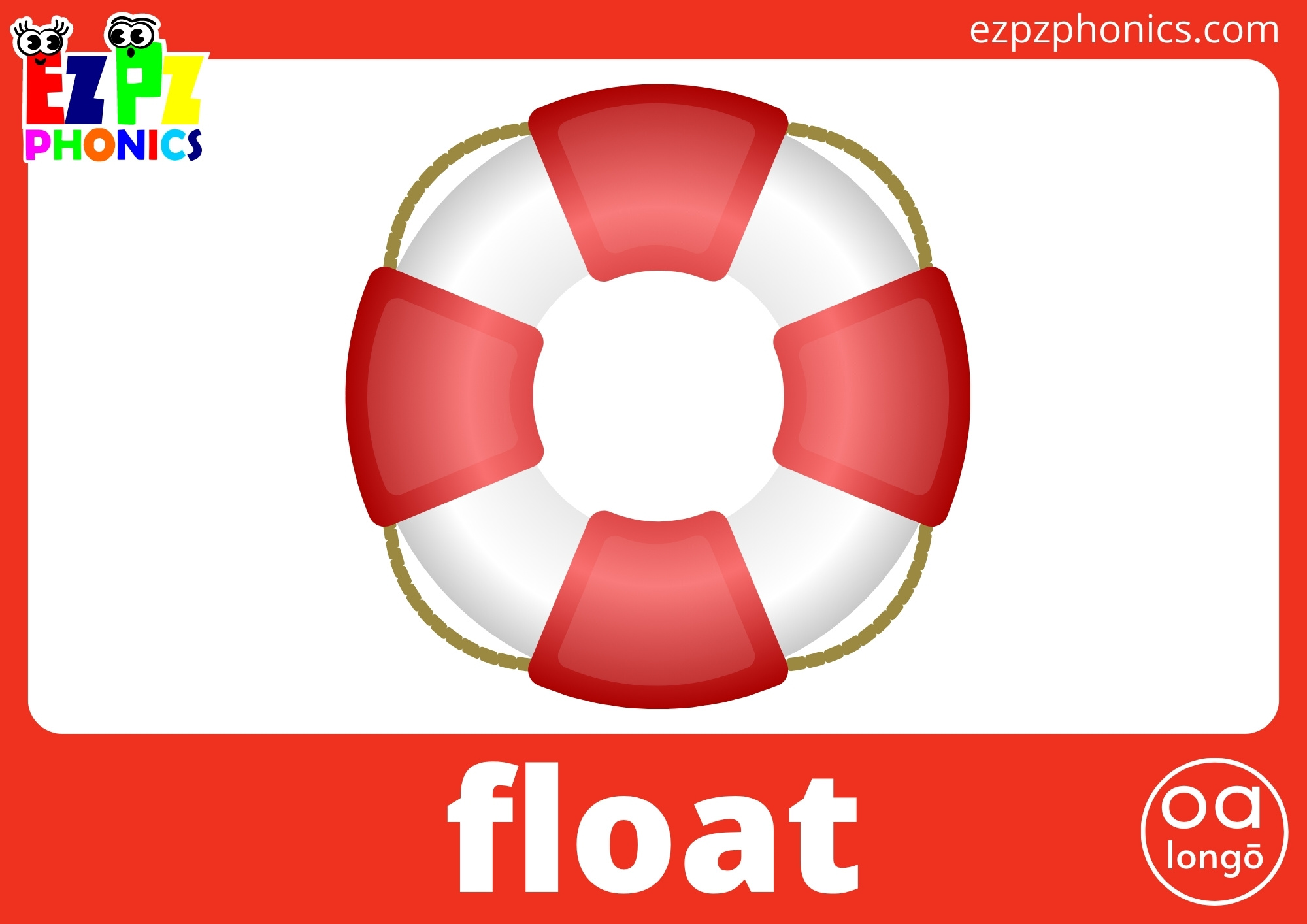 oa Words Long O Vowel Phonics Flashcards - ezpzphonics.com