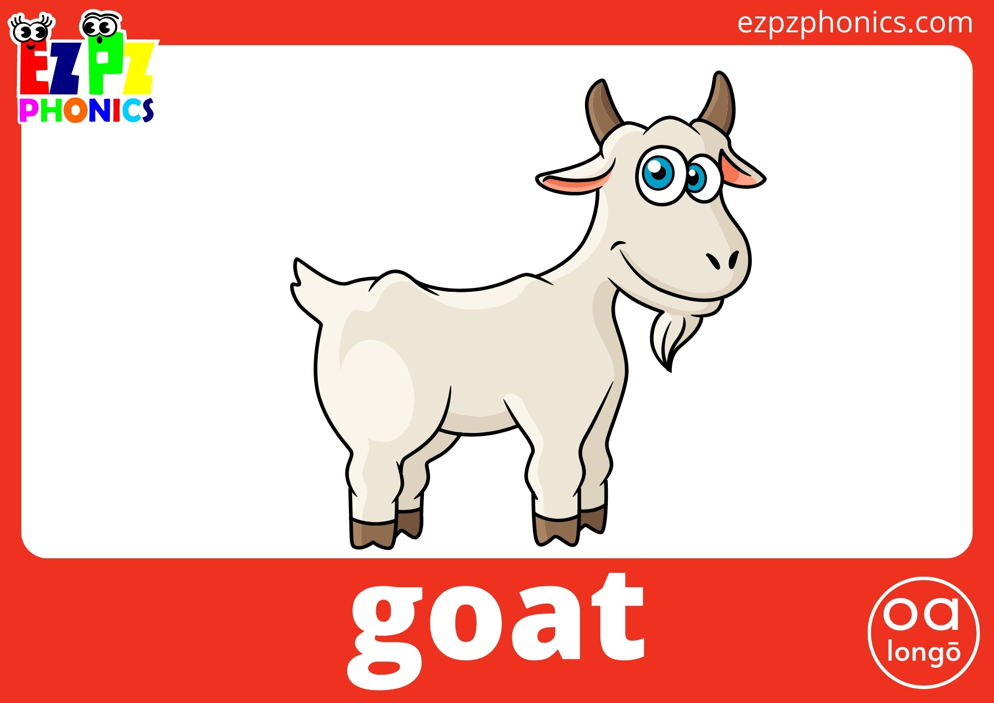 oa Words Long O Vowel Sounds Flashcards with Images and Words Free ...