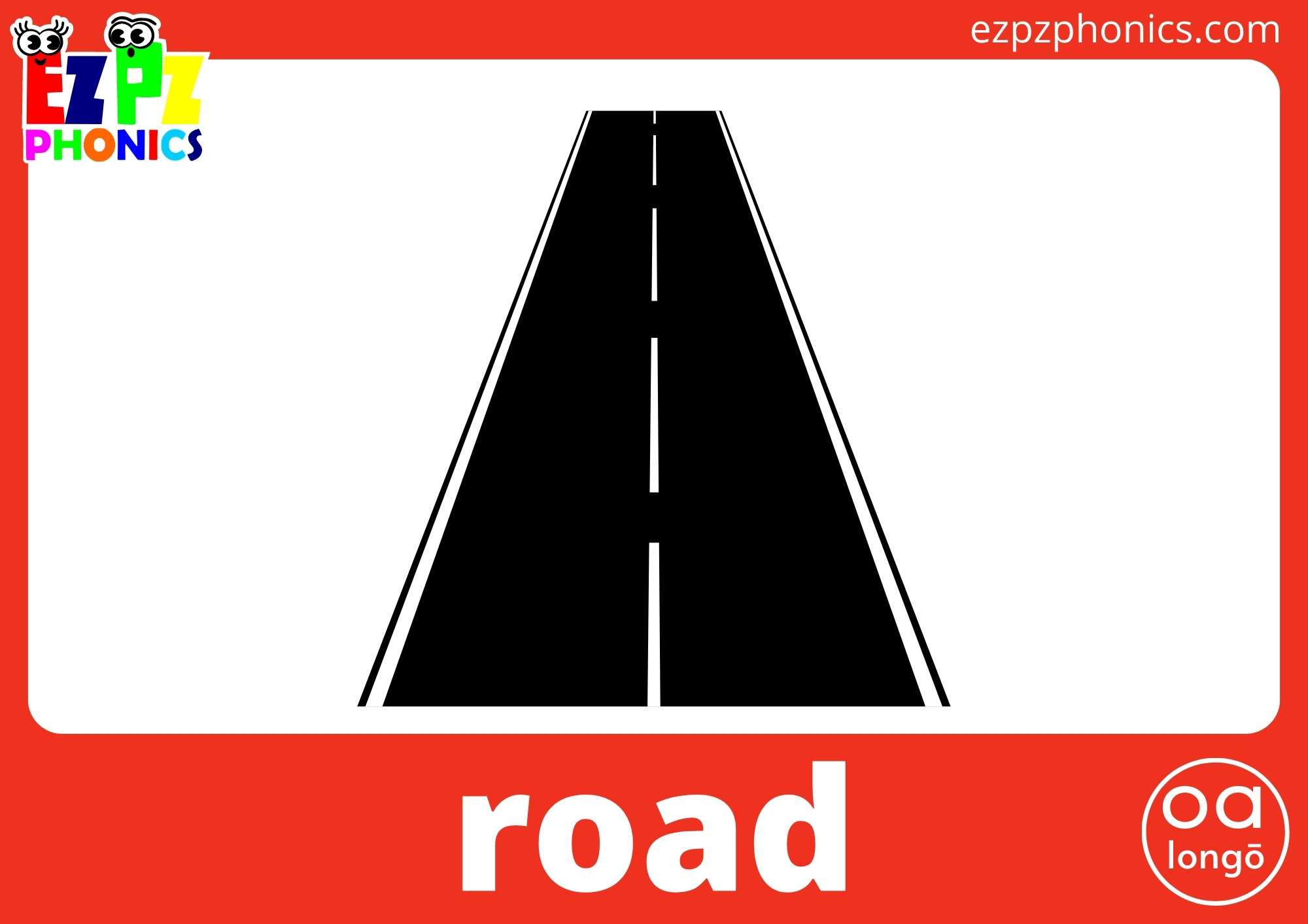 oa Words Long O Vowel Sounds Flashcards with Images and Words Free ...