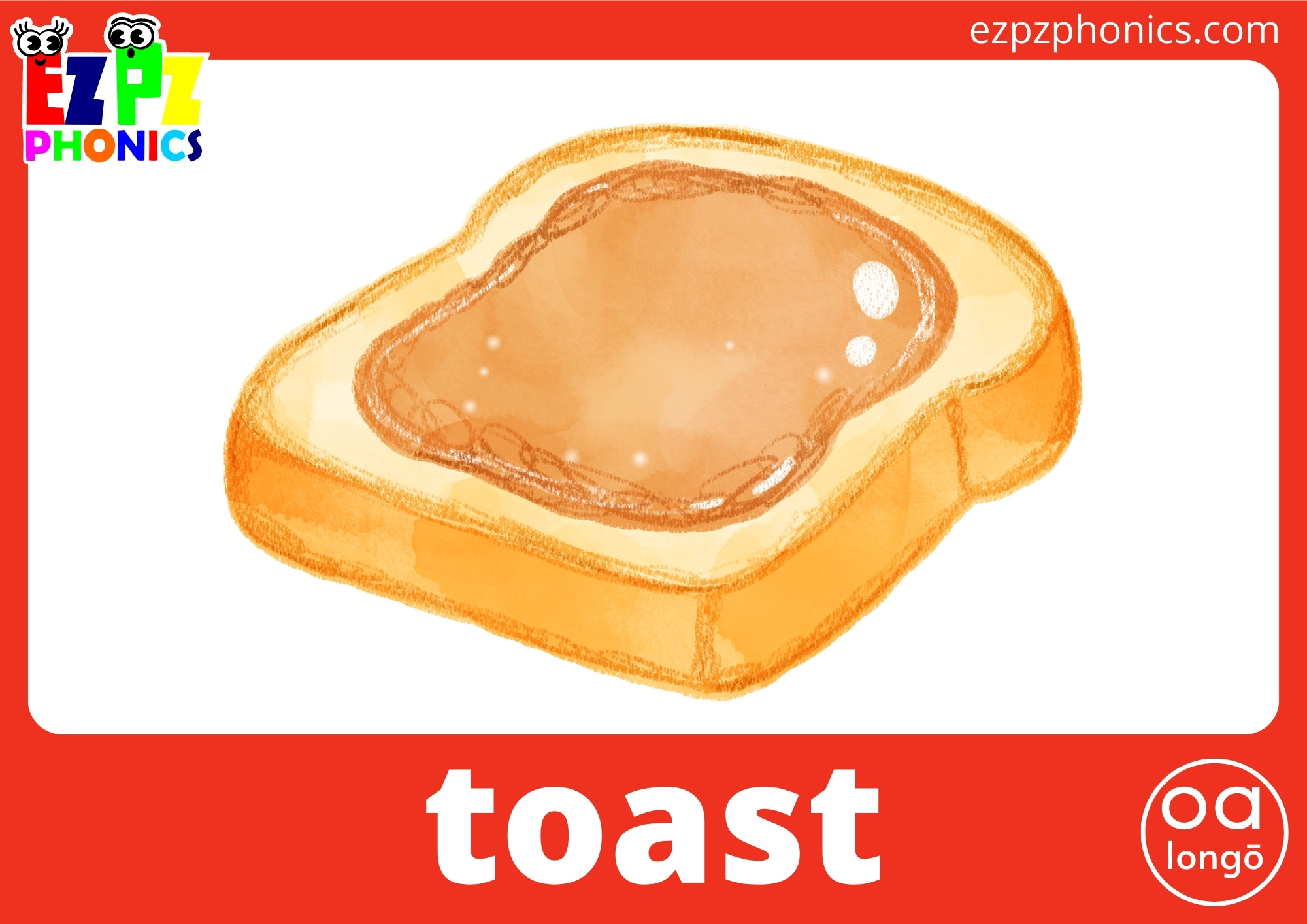 oa Words Long O Vowel Sounds Flashcards with Images and Words Free ...