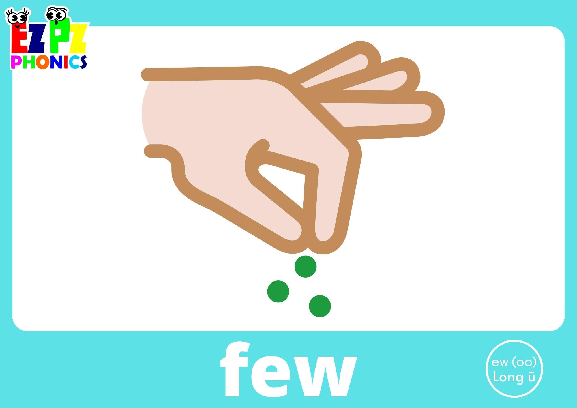 EW Words Long U (oo) Vowel Sound Flashcards with Images and Words ...