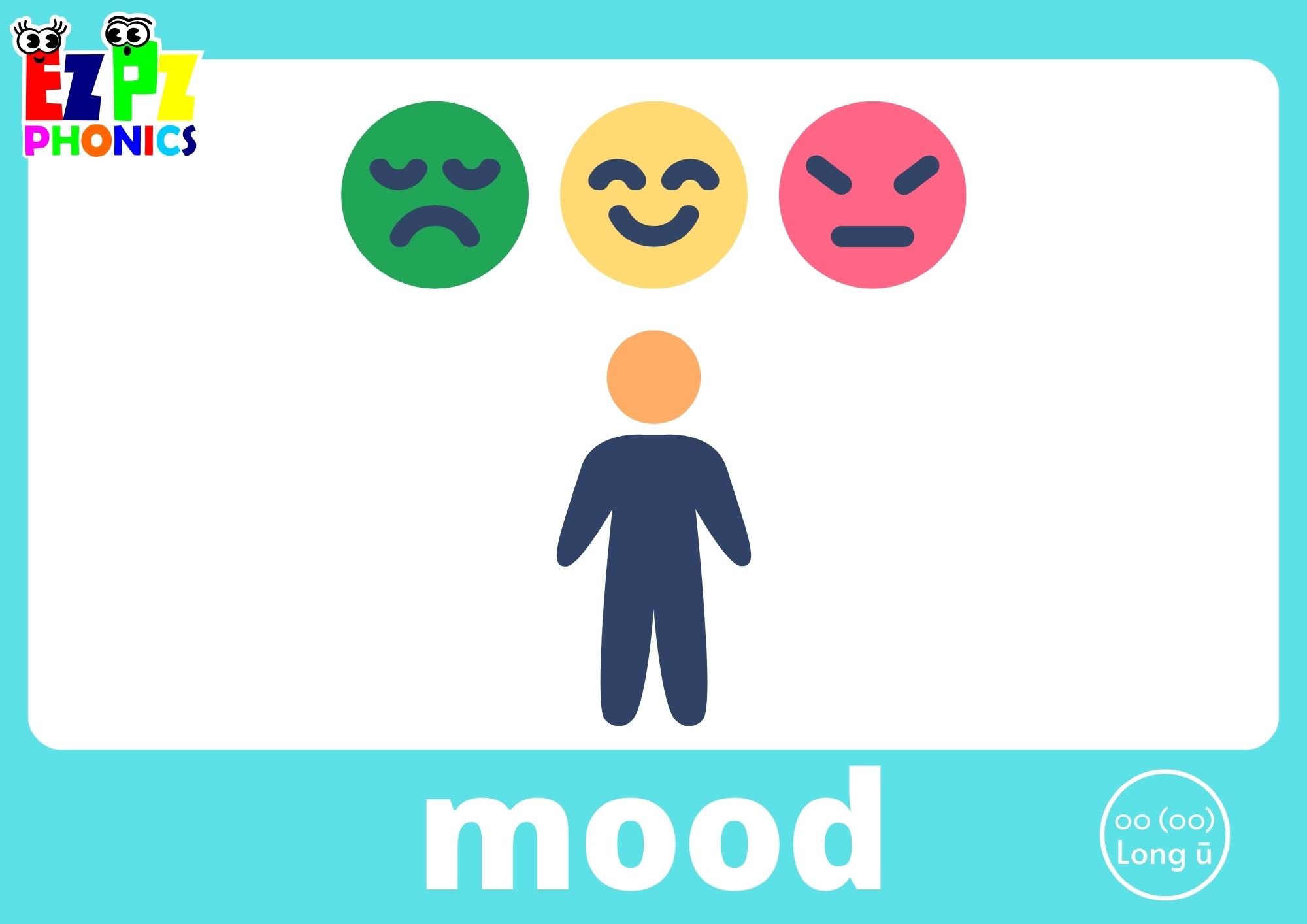 OO Words Long U (oo) Vowel Sound Flashcards with Images and Words ...