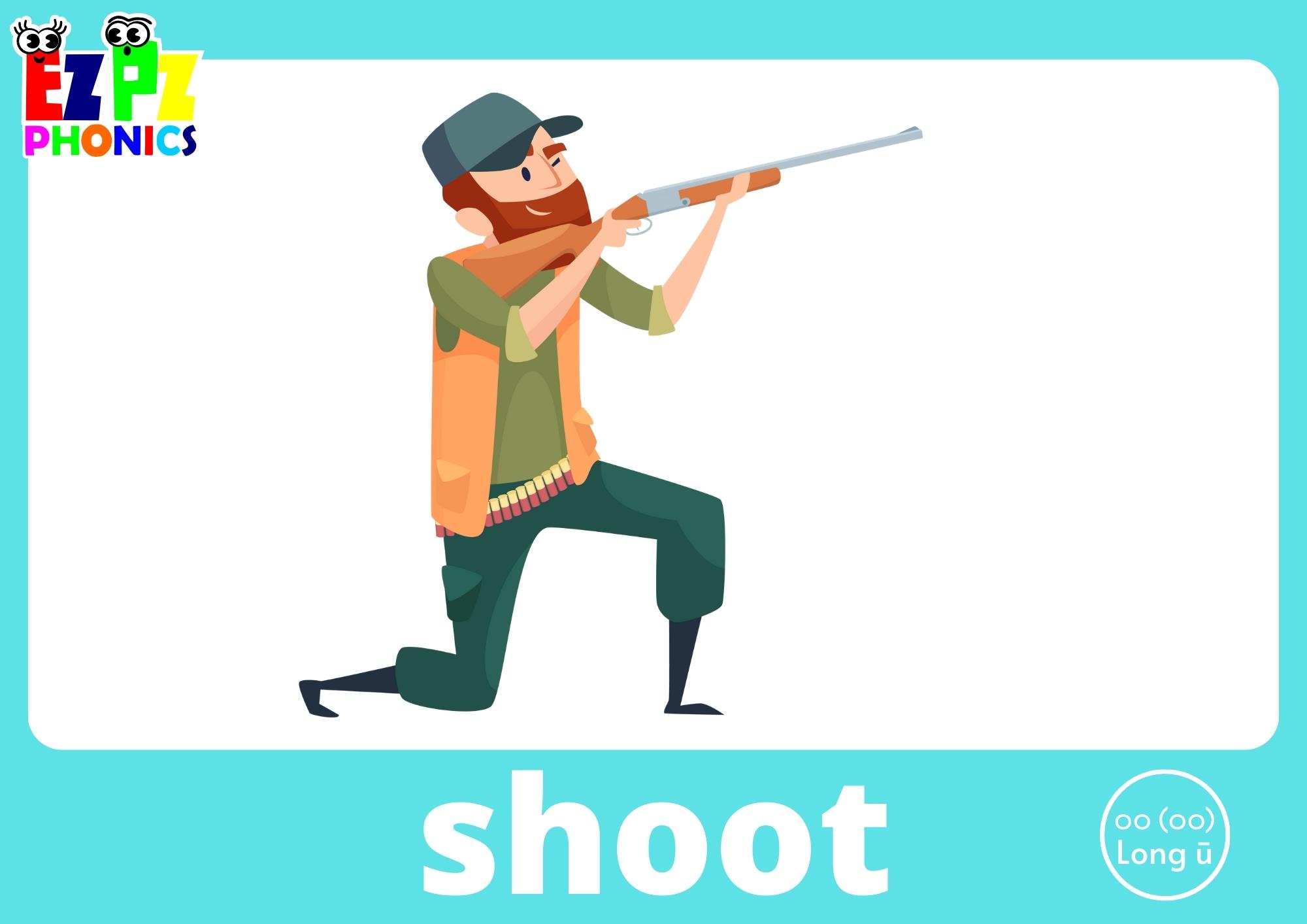 OO Words Long U (oo) Vowel Sound Flashcards with Images and Words ...