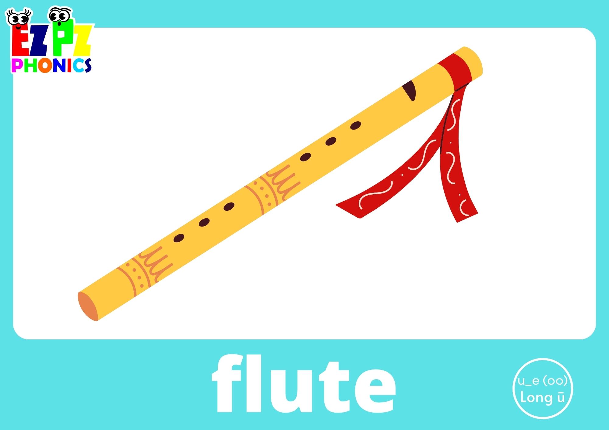 U-E Words Long U (oo) Vowel Sound Flashcards with Images and Words ...