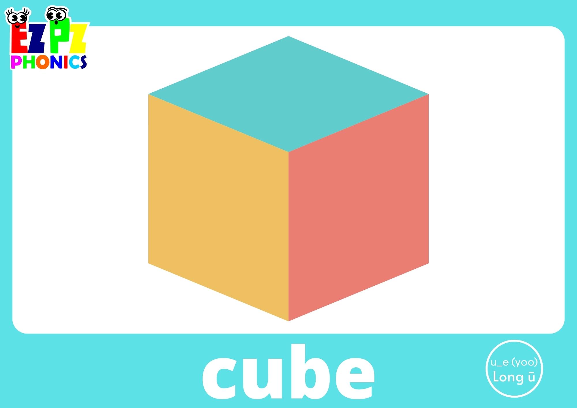 u_e Words Long U (yoo) Vowel Sound Flashcards with Images and Words ...