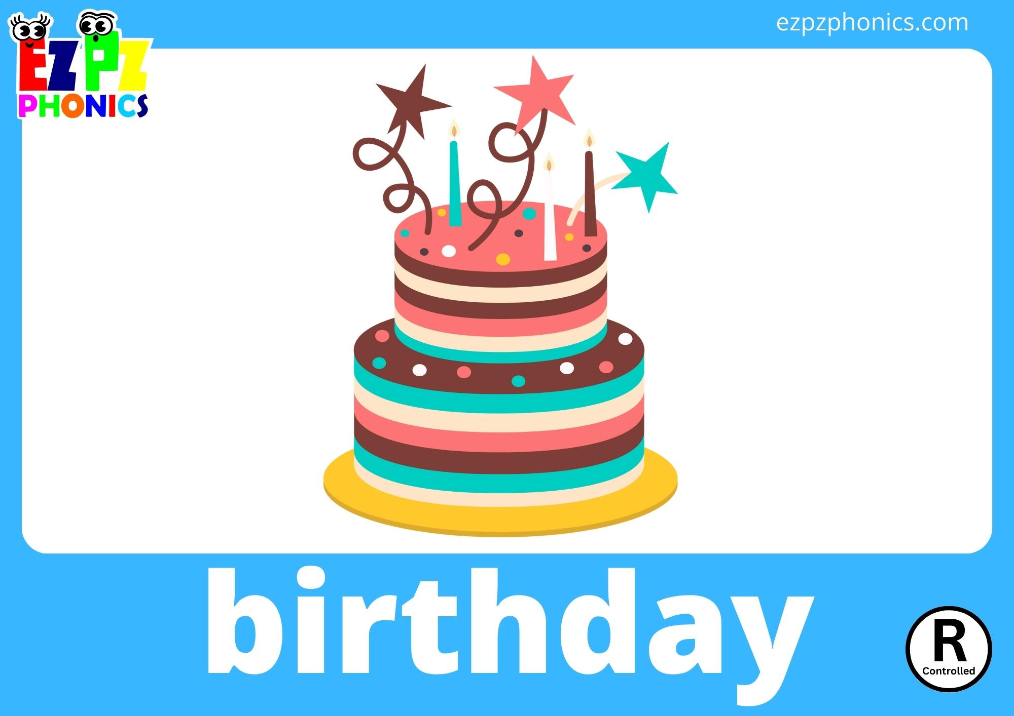 ir Two Syllable R-Controlled Words Phonics Flashcards with Images and ...