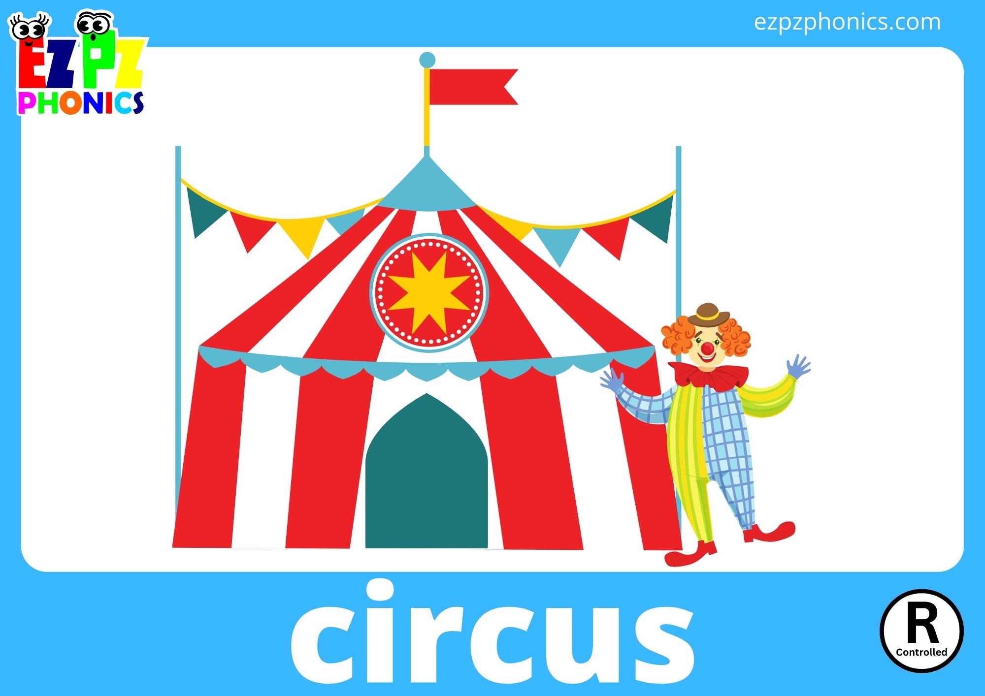 ir Two Syllable R-Controlled Words Phonics Flashcards with Images and ...