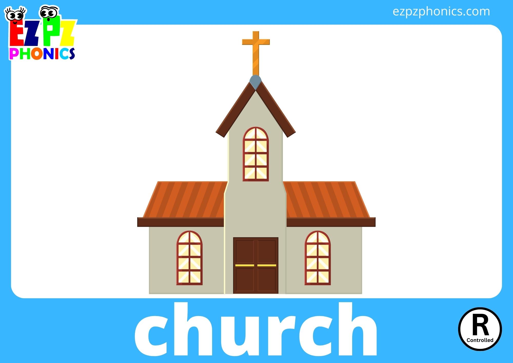 ur One Syllable R-Controlled Words Phonics Flashcards with Images and ...