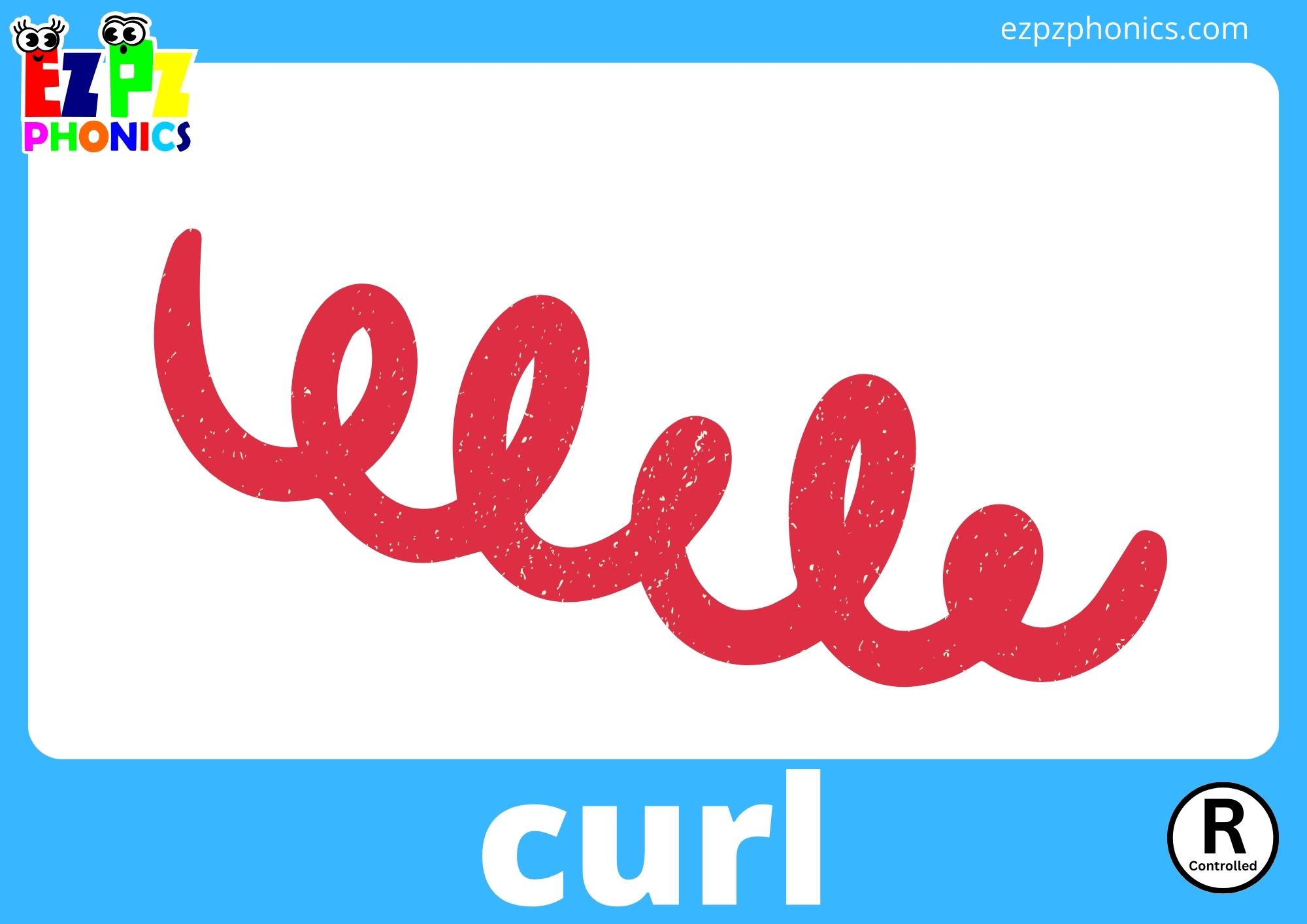 ur One Syllable R-Controlled Words Phonics Flashcards with Images and ...