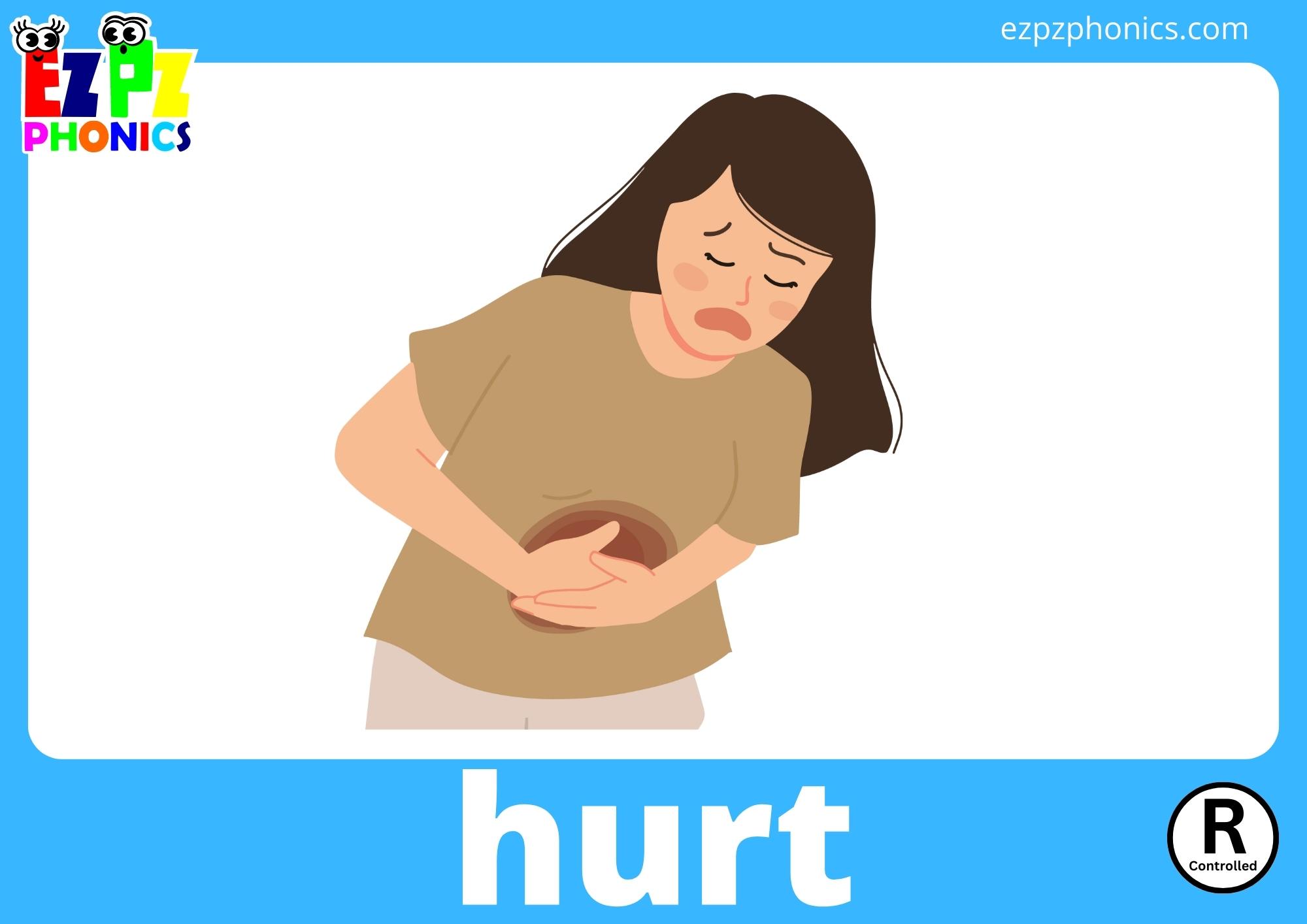 ur One Syllable R-Controlled Words Phonics Flashcards with Images and ...