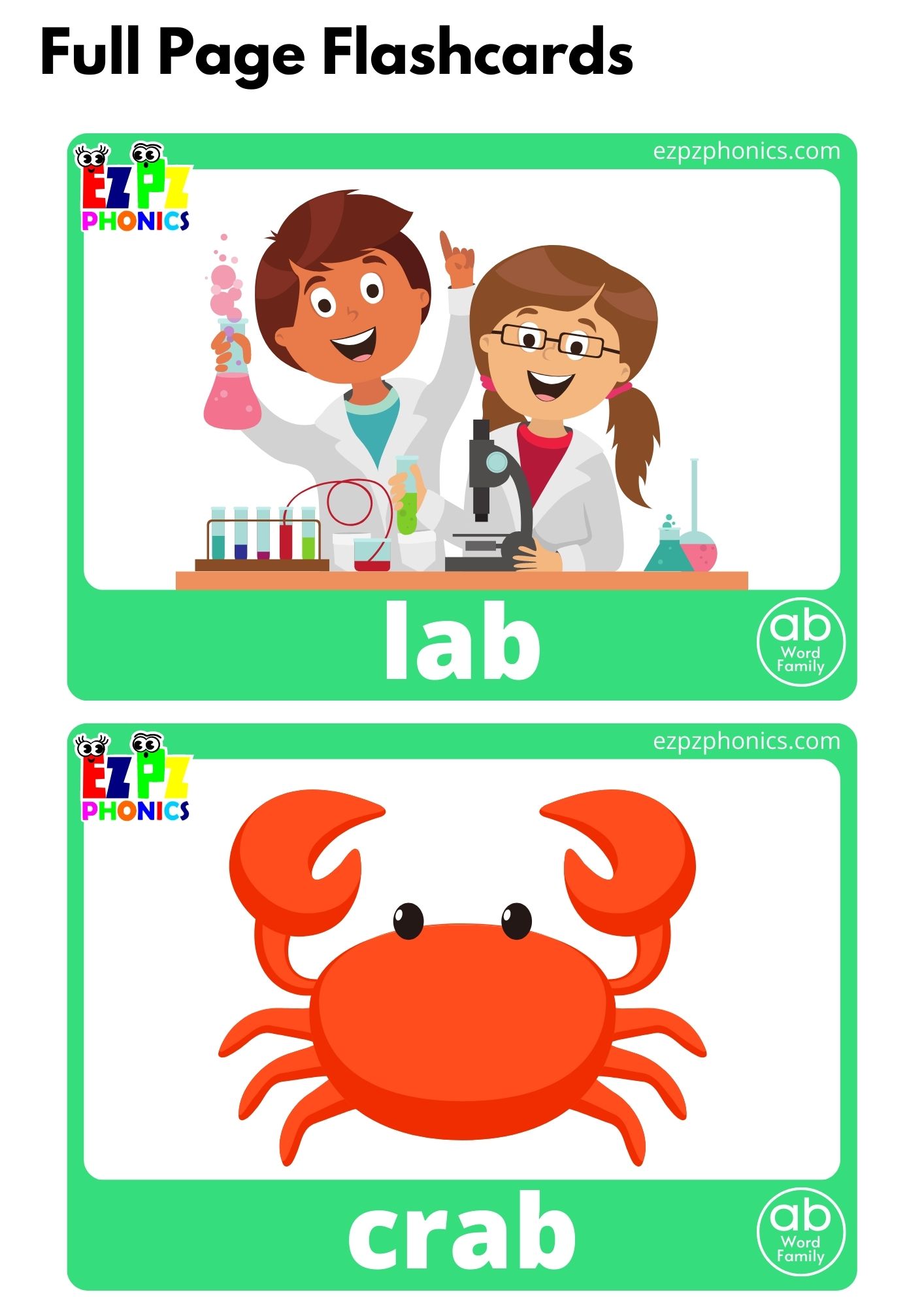 Letter L Words Phonics Flashcards with Images and Words Free Printable ...