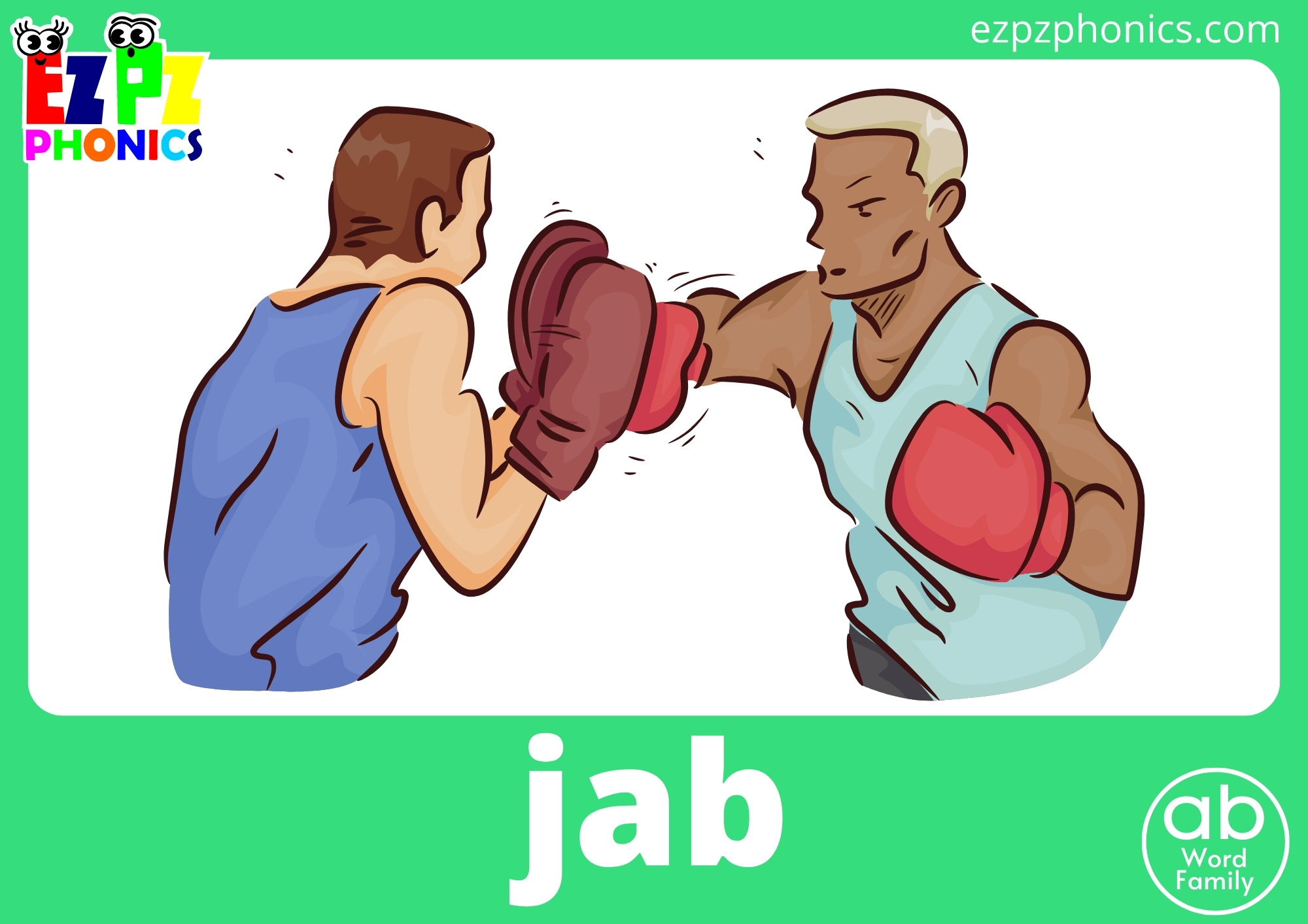 AB Word Family Flashcards - ezpzphonics.com