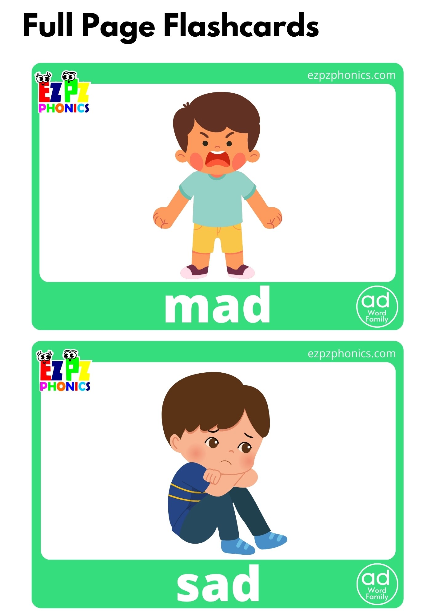 Letter L Words Phonics Flashcards with Images and Words Free Printable ...