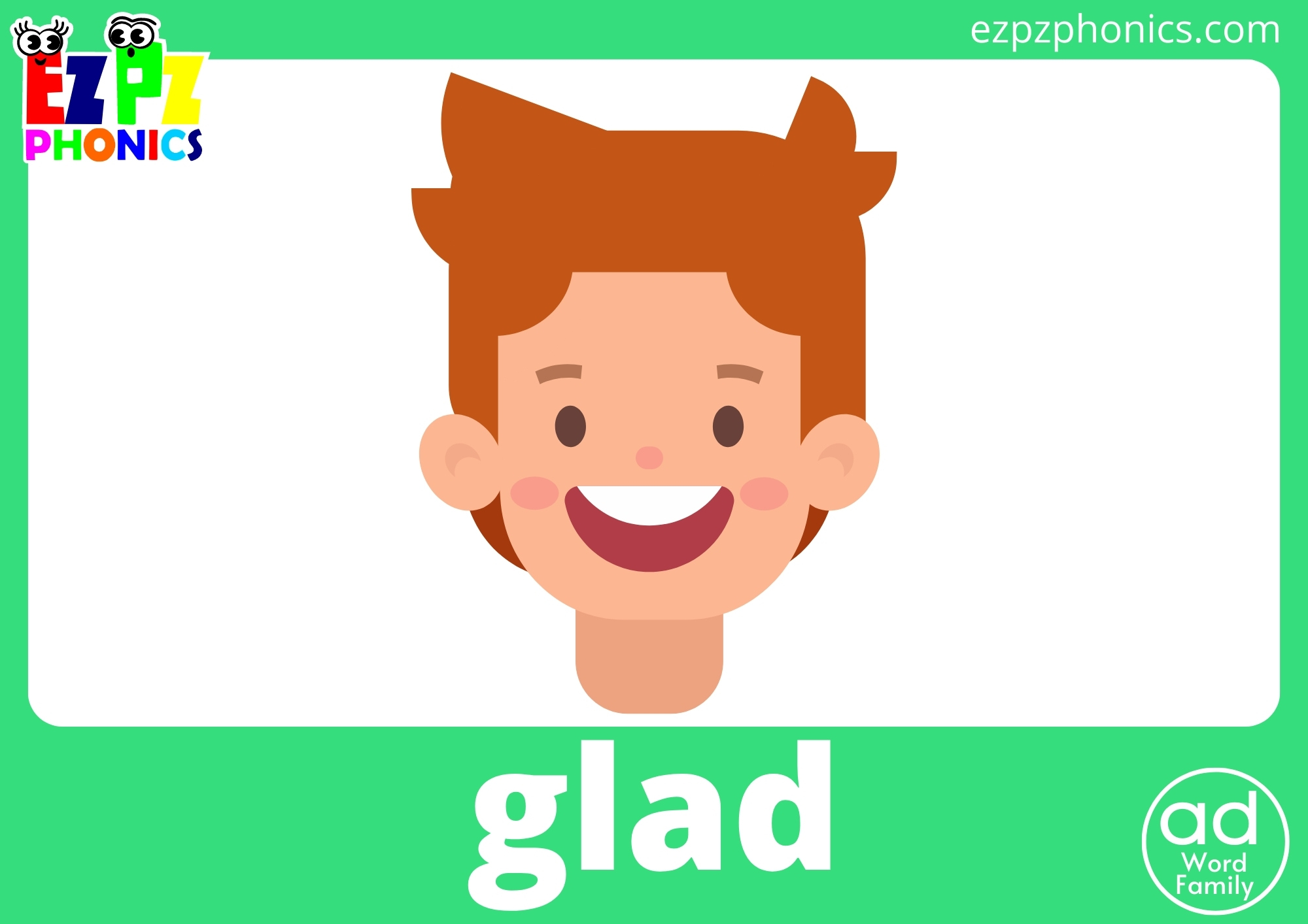 ad Word Family Flashcards - ezpzphonics.com