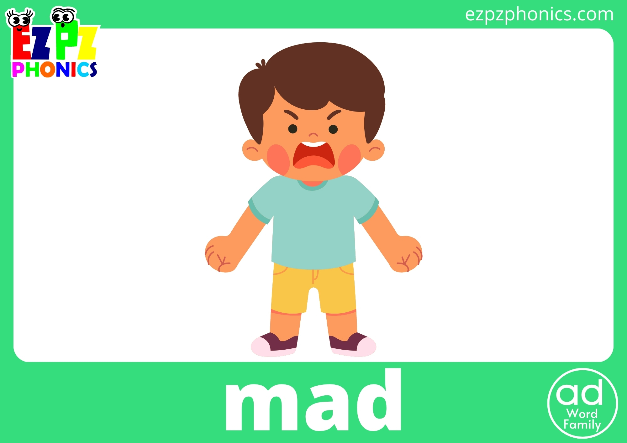 ad Word Family Flashcards - ezpzphonics.com
