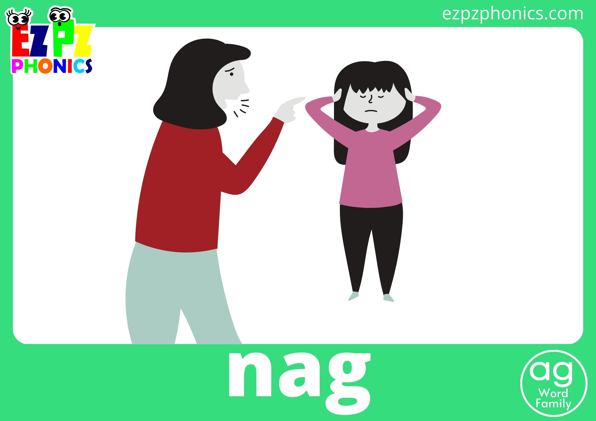 ag Word Family Flashcards - ezpzphonics.com