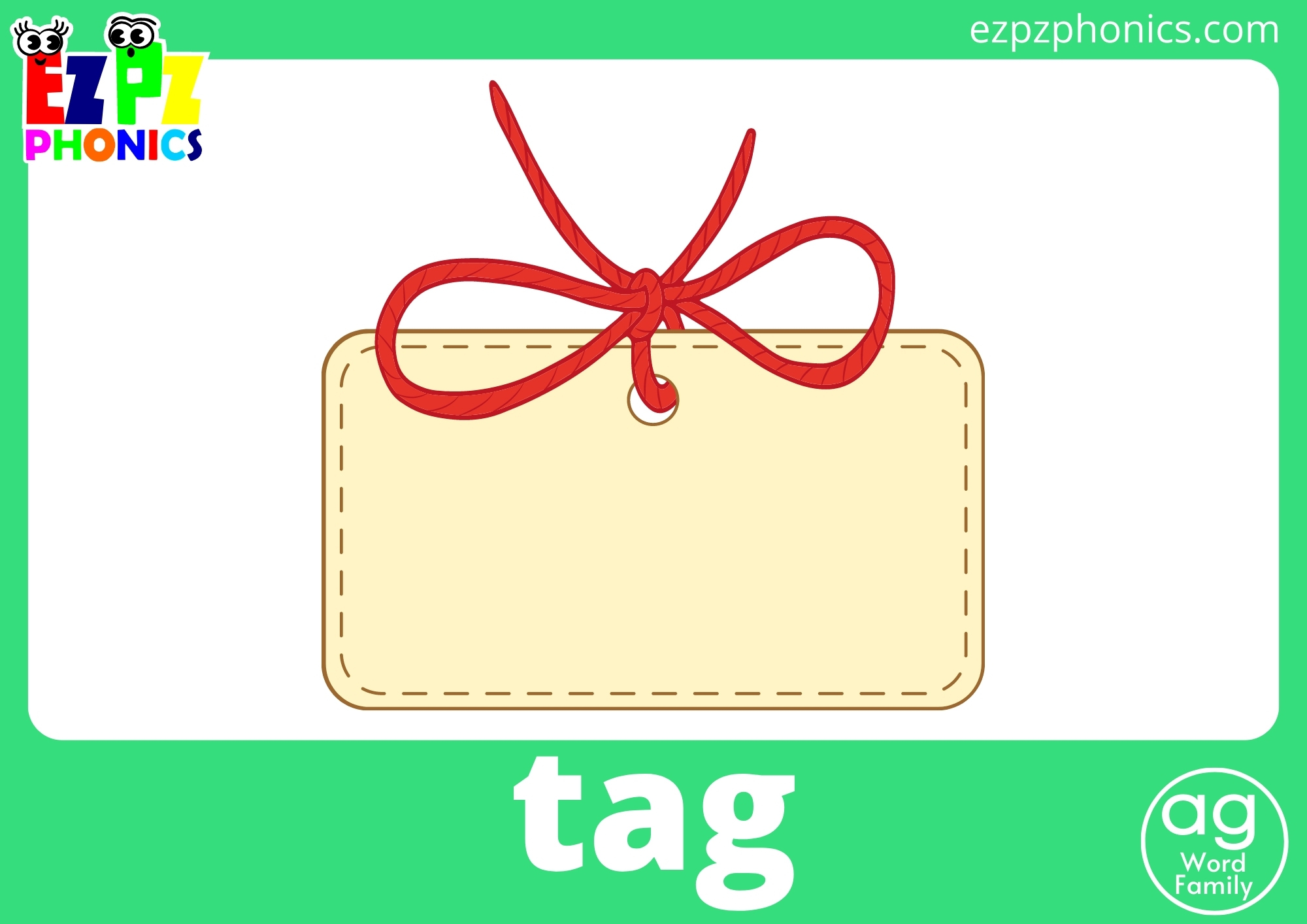 ag Word Family Flashcards - ezpzphonics.com
