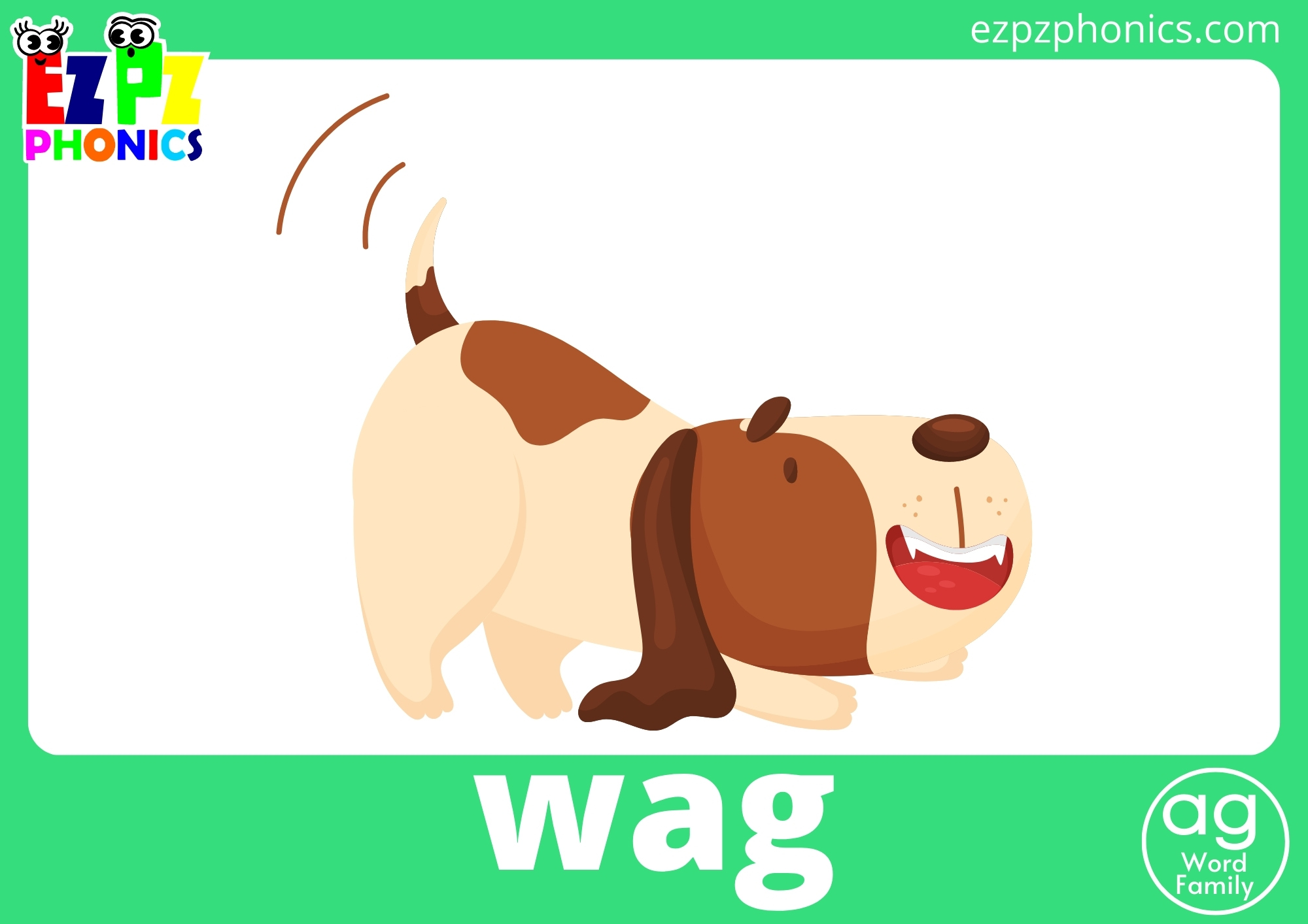 ag Word Family Flashcards - ezpzphonics.com