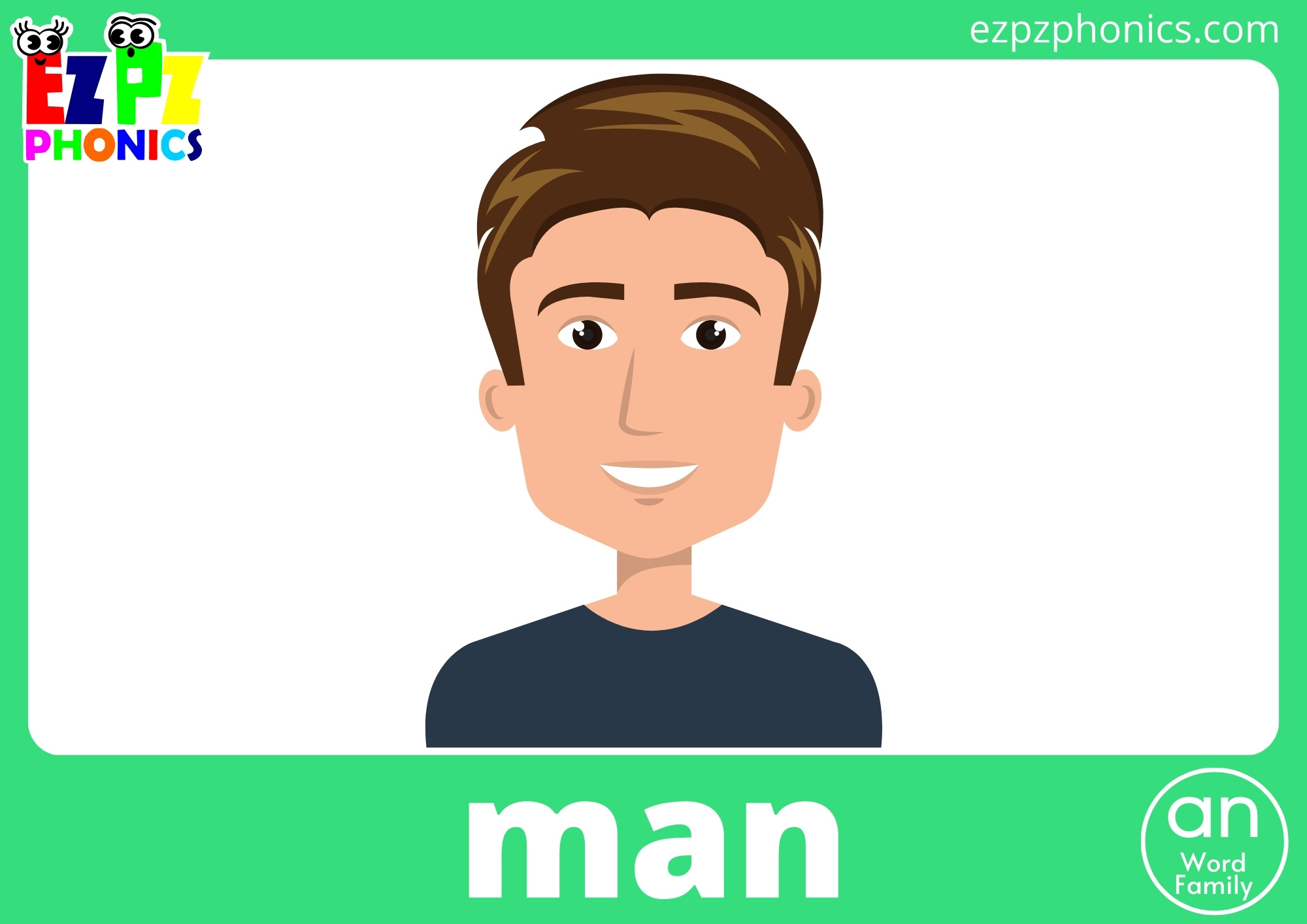 an Word Family Flashcards - ezpzphonics.com