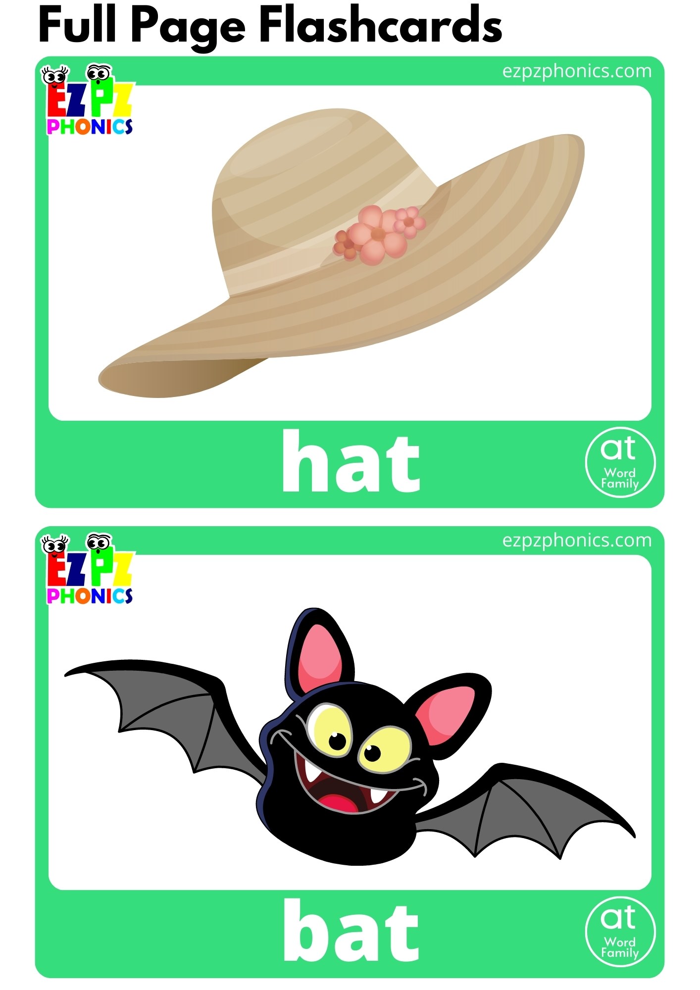 Letter L Words Phonics Flashcards with Images and Words Free Printable ...