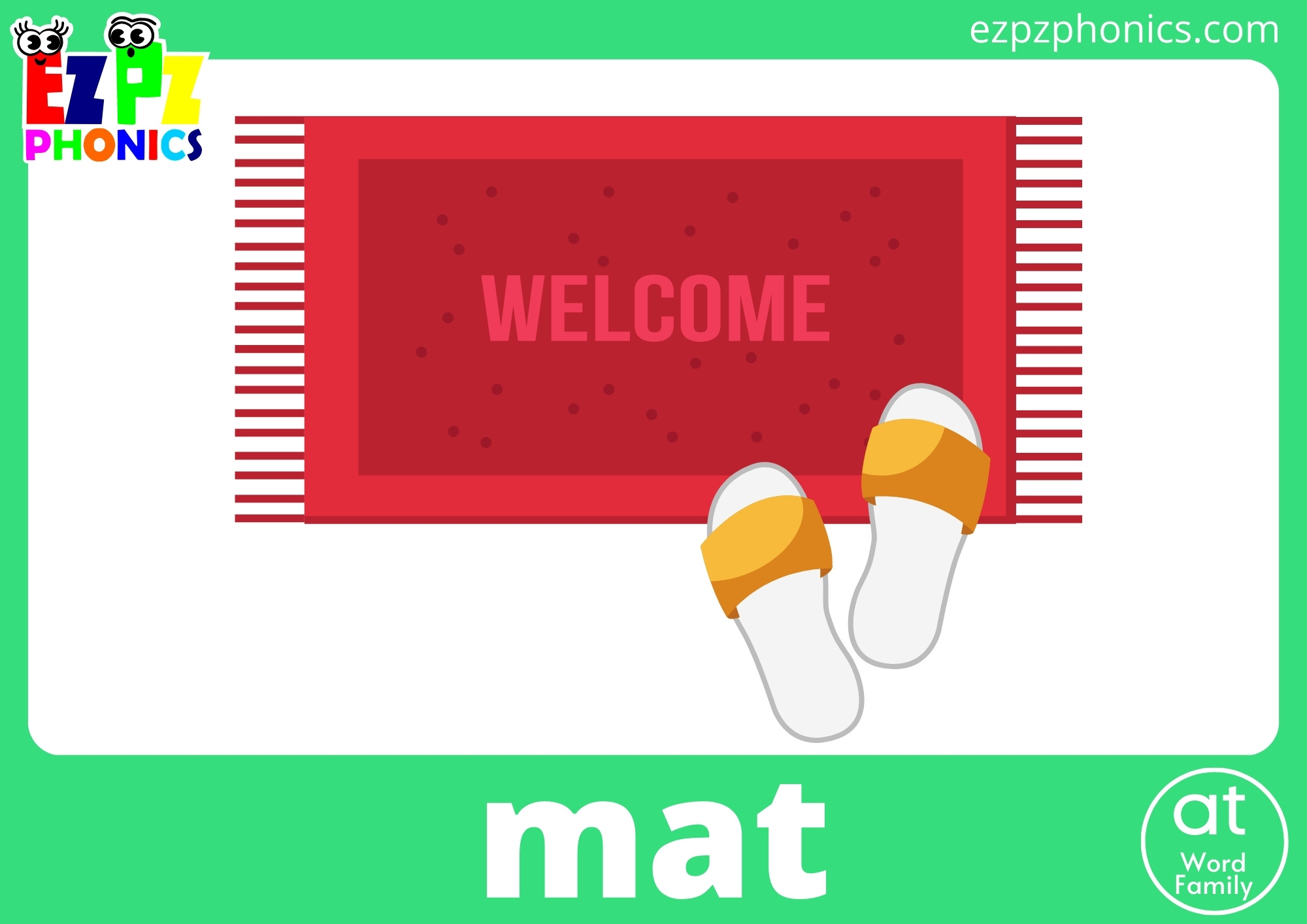 at Word Family Flashcards - ezpzphonics.com