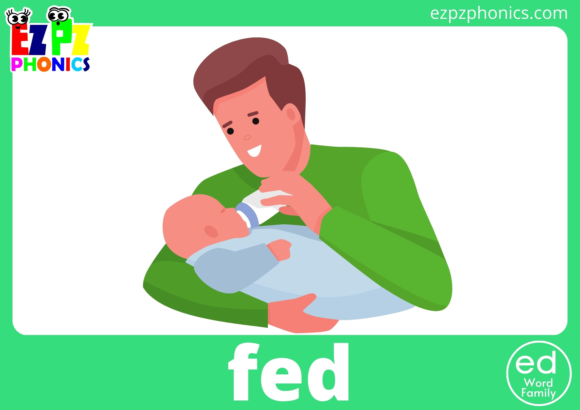 ed Word Family Flashcard - ezpzphonics.com
