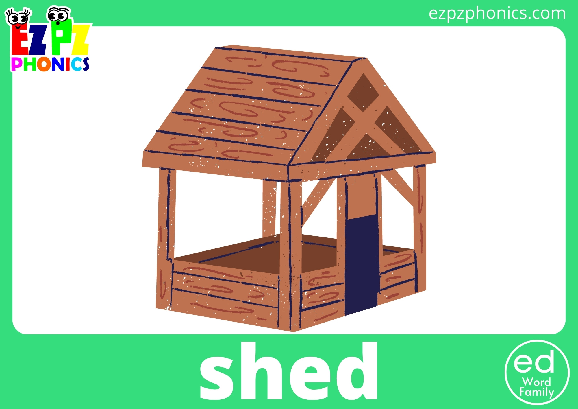 ed Word Family Flashcard - ezpzphonics.com
