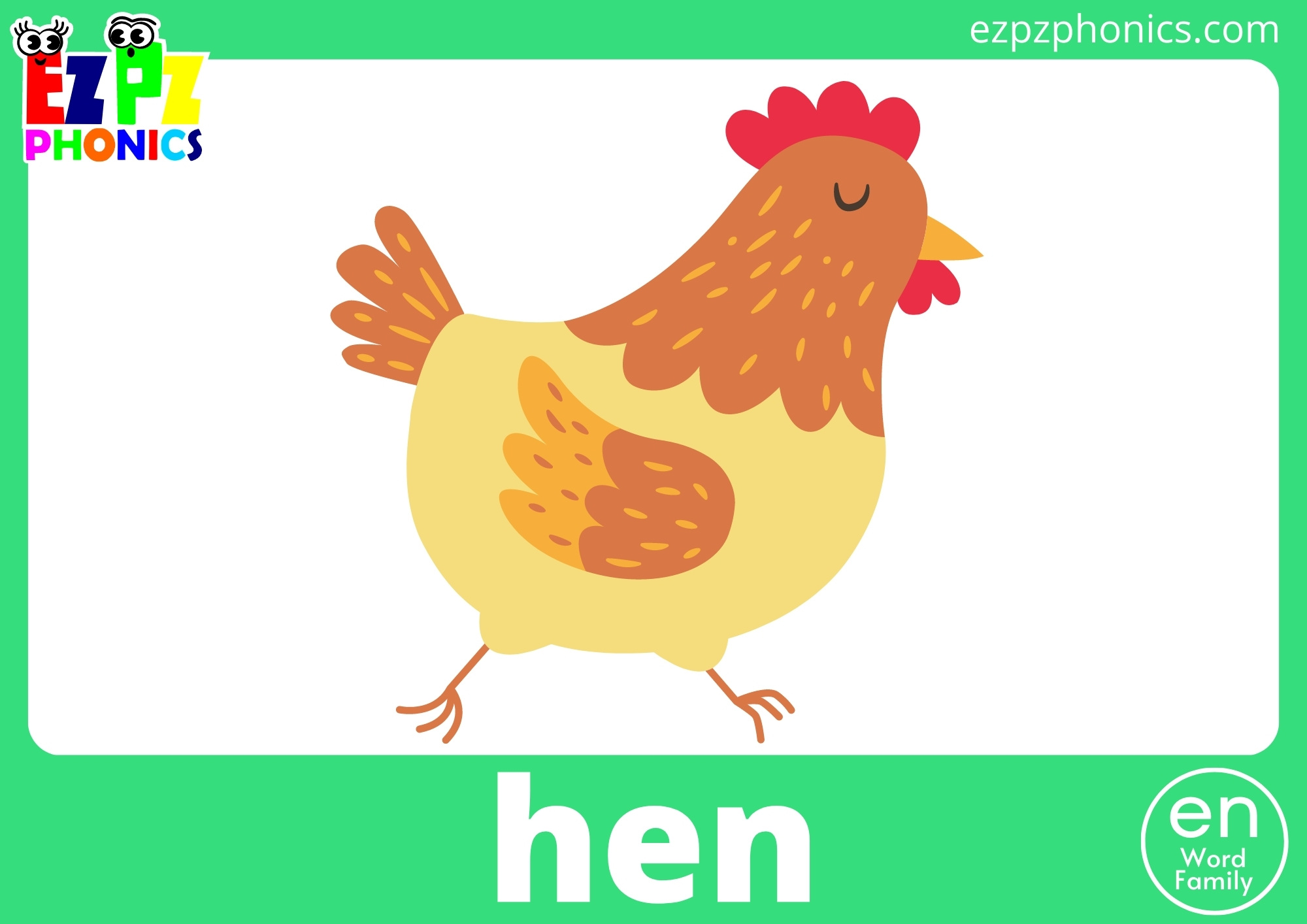 EN Word Family Full Page Flashcards With Words Free PDF Download or ...