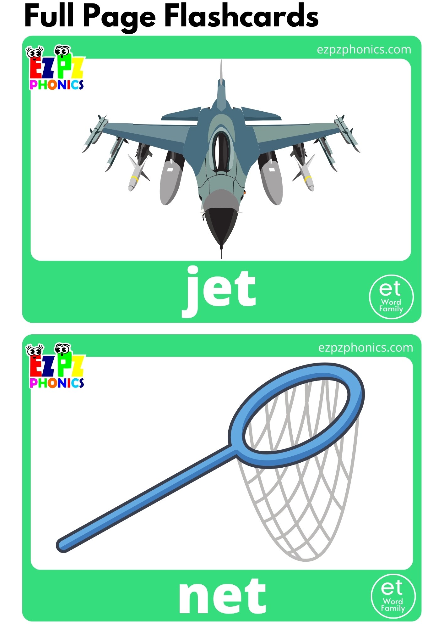 Letter L Words Phonics Flashcards with Images and Words Free Printable ...