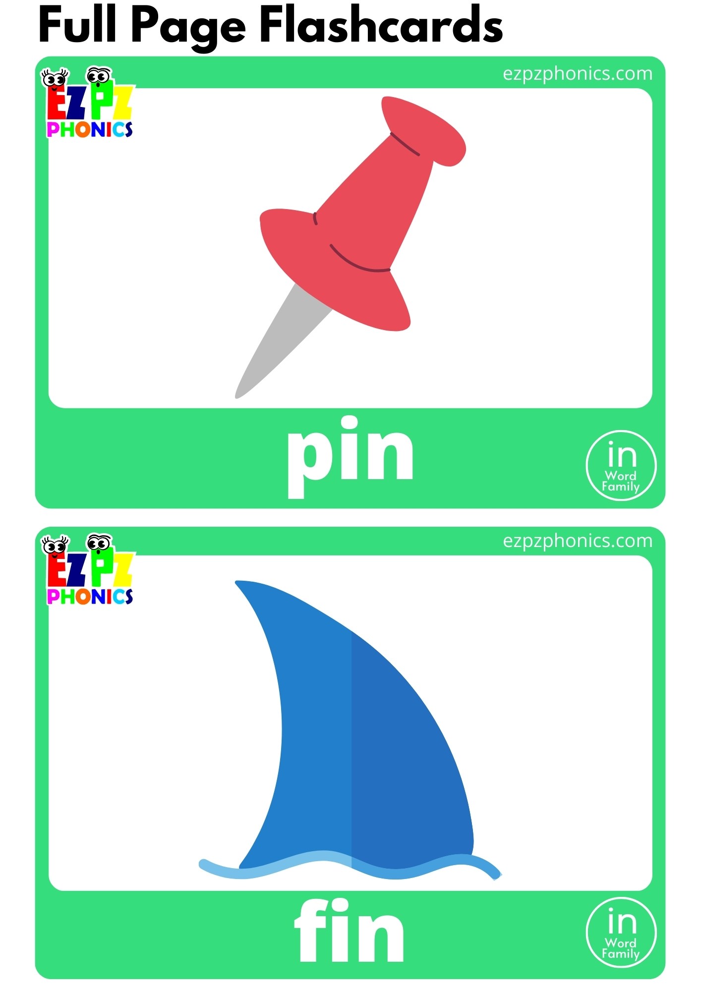 Letter L Words Phonics Flashcards with Images and Words Free Printable ...