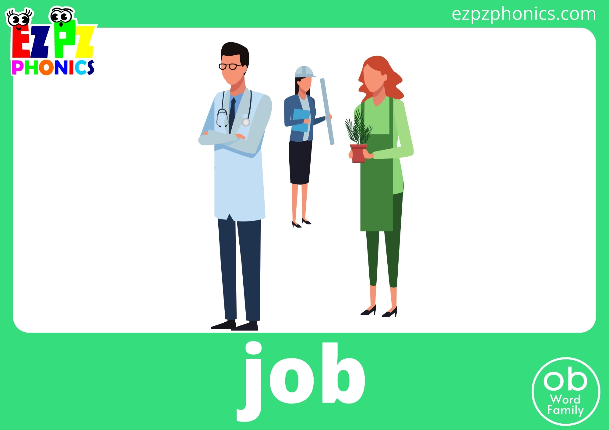 OB Word Family Full Page Flashcards With Words Free PDF Download or ...