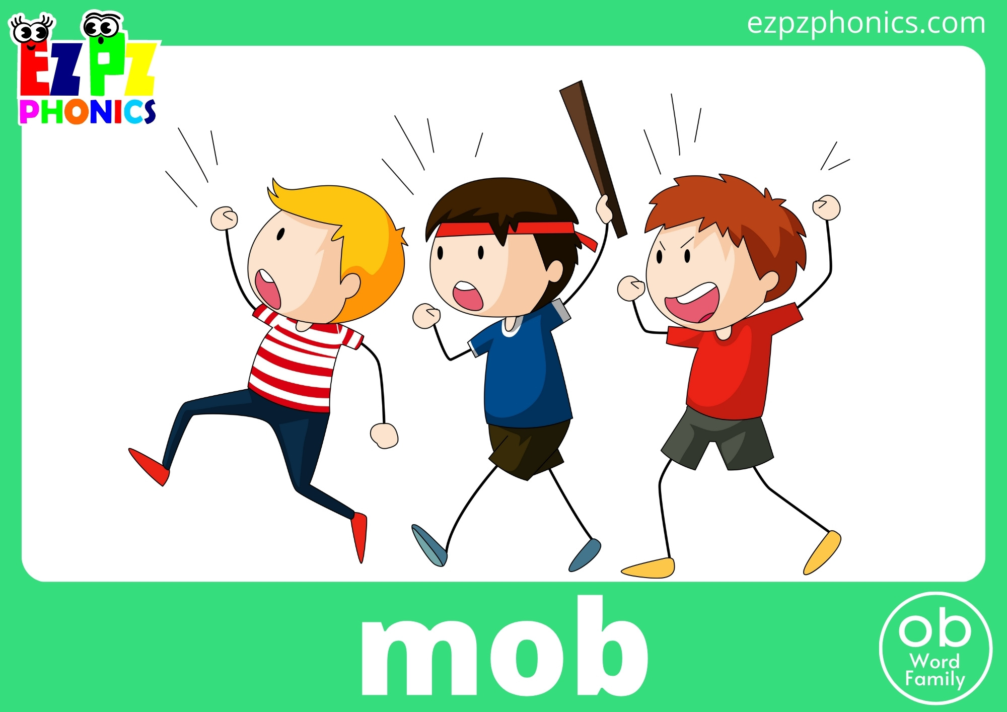 ob Word Family Flashcards - ezpzphonics.com