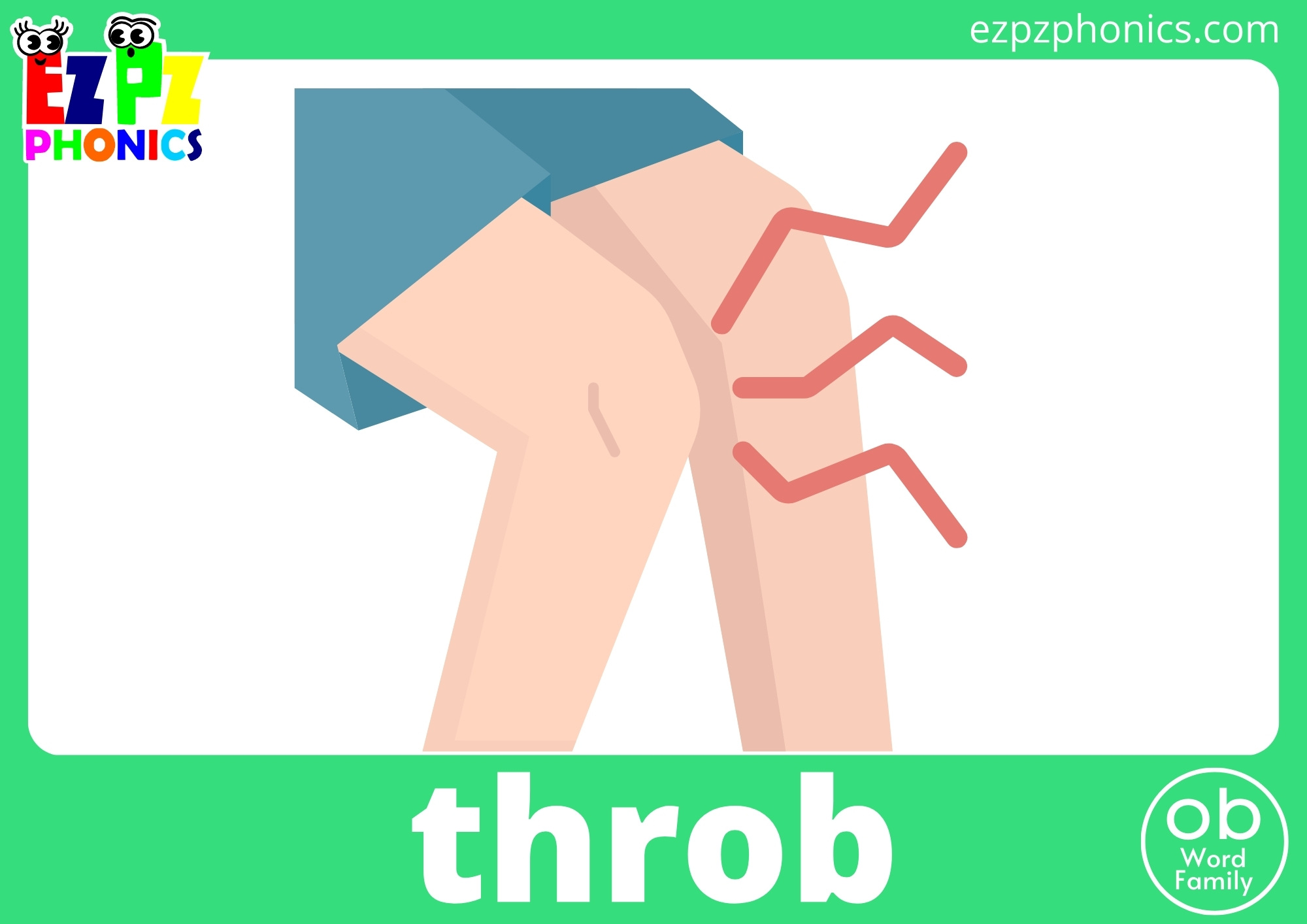 OB Word Family Full Page Flashcards With Words Free PDF Download or ...