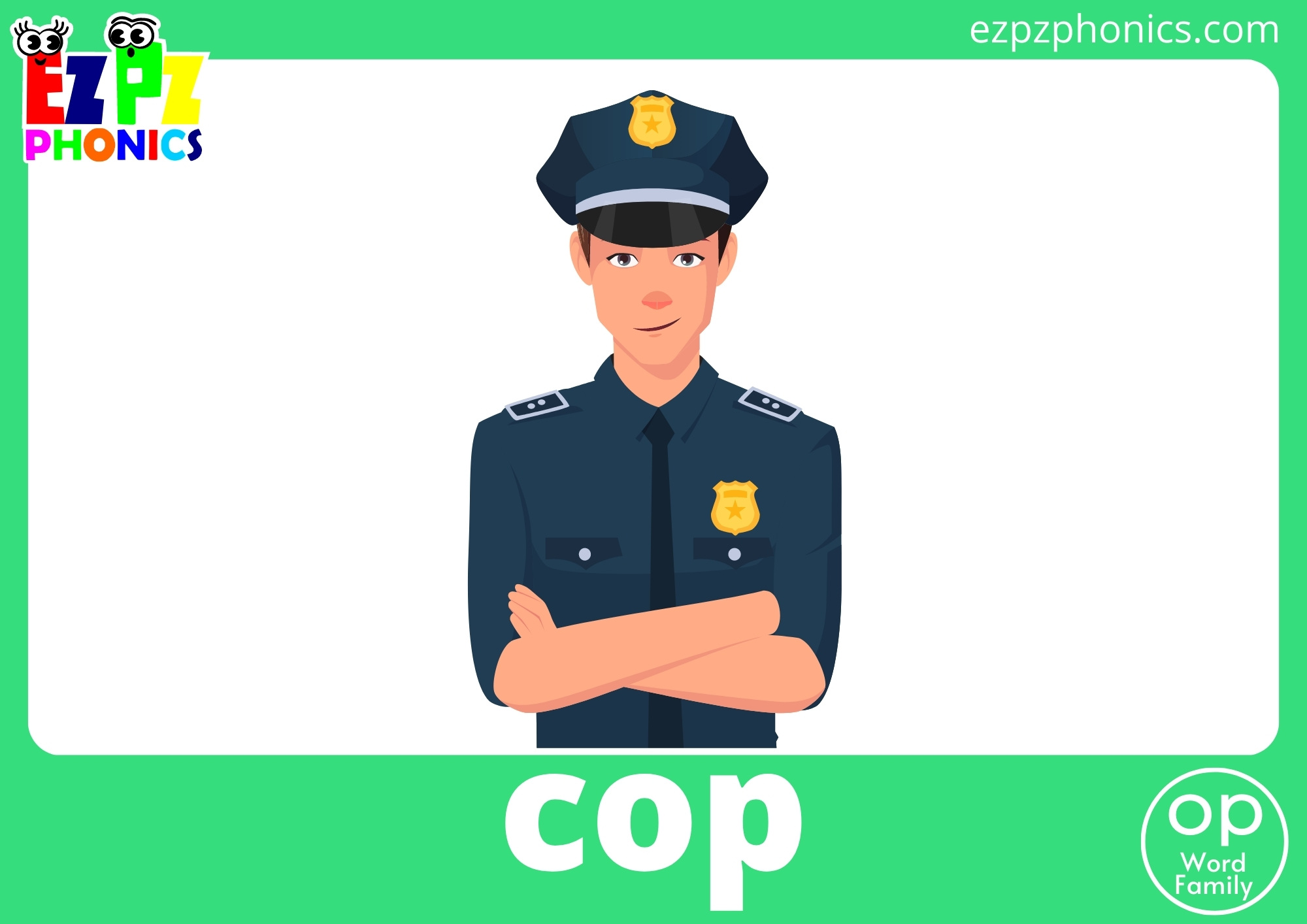 op Word Family Flashcards - ezpzphonics.com