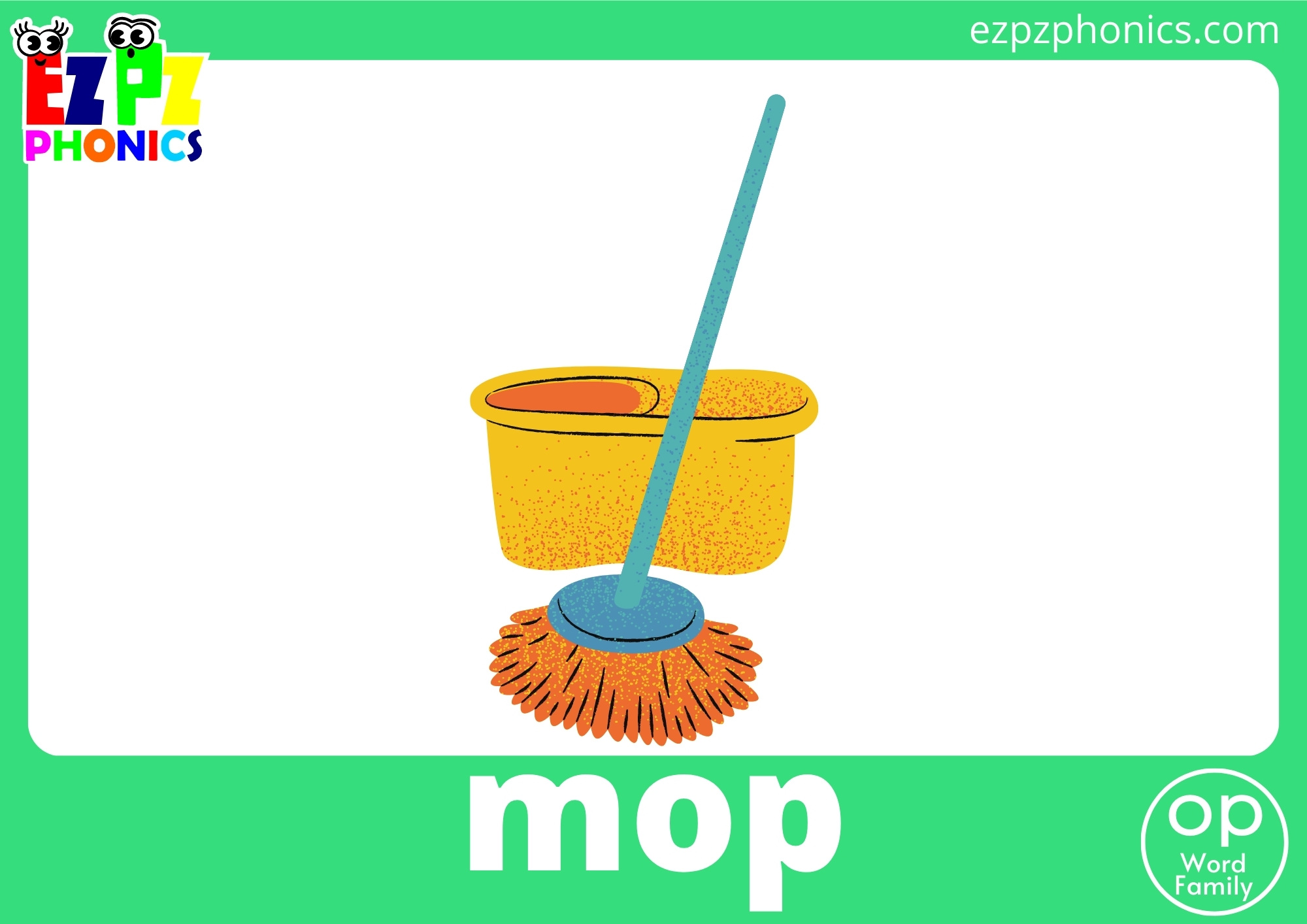 op Word Family Flashcards - ezpzphonics.com