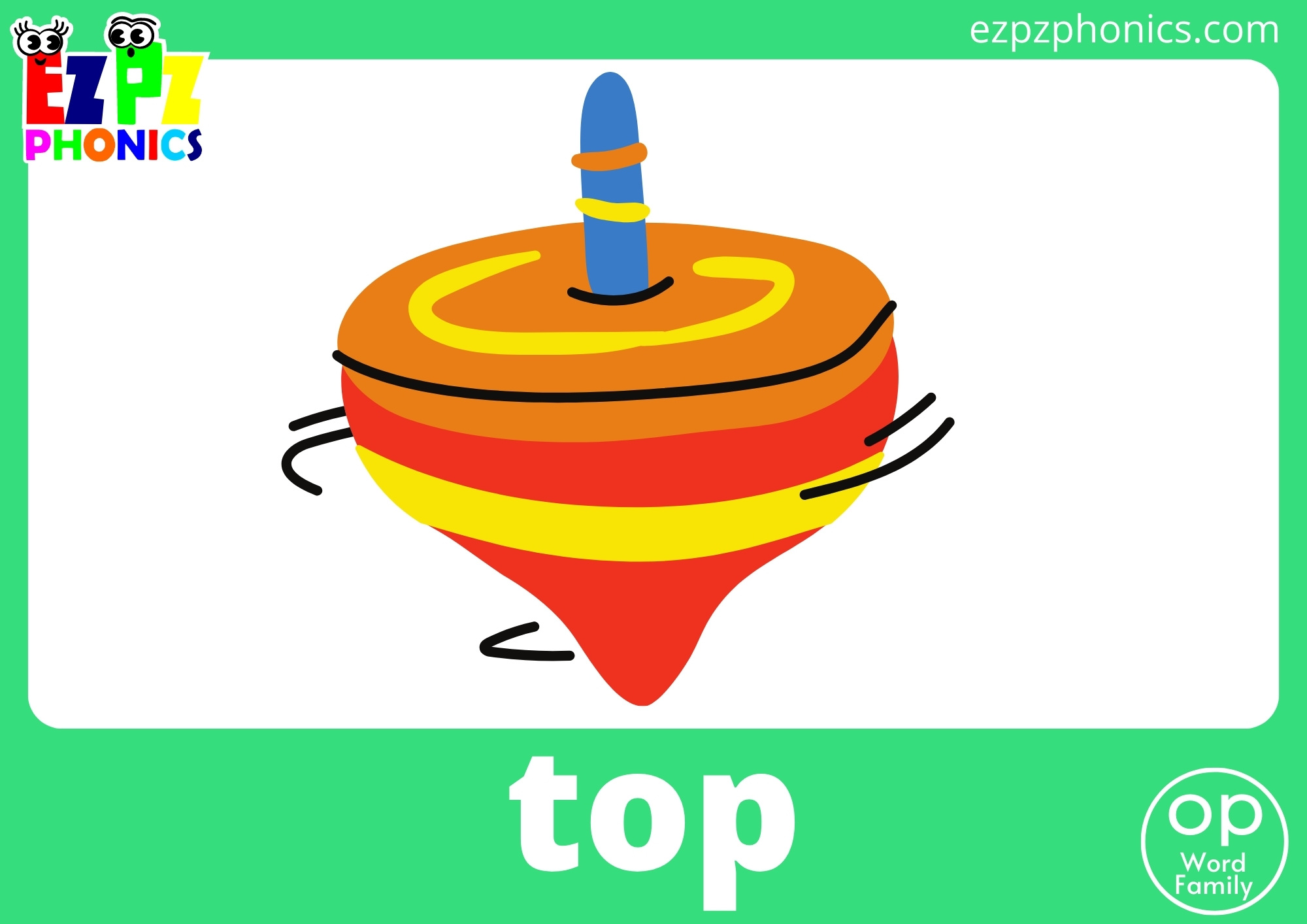 op Word Family Flashcards - ezpzphonics.com