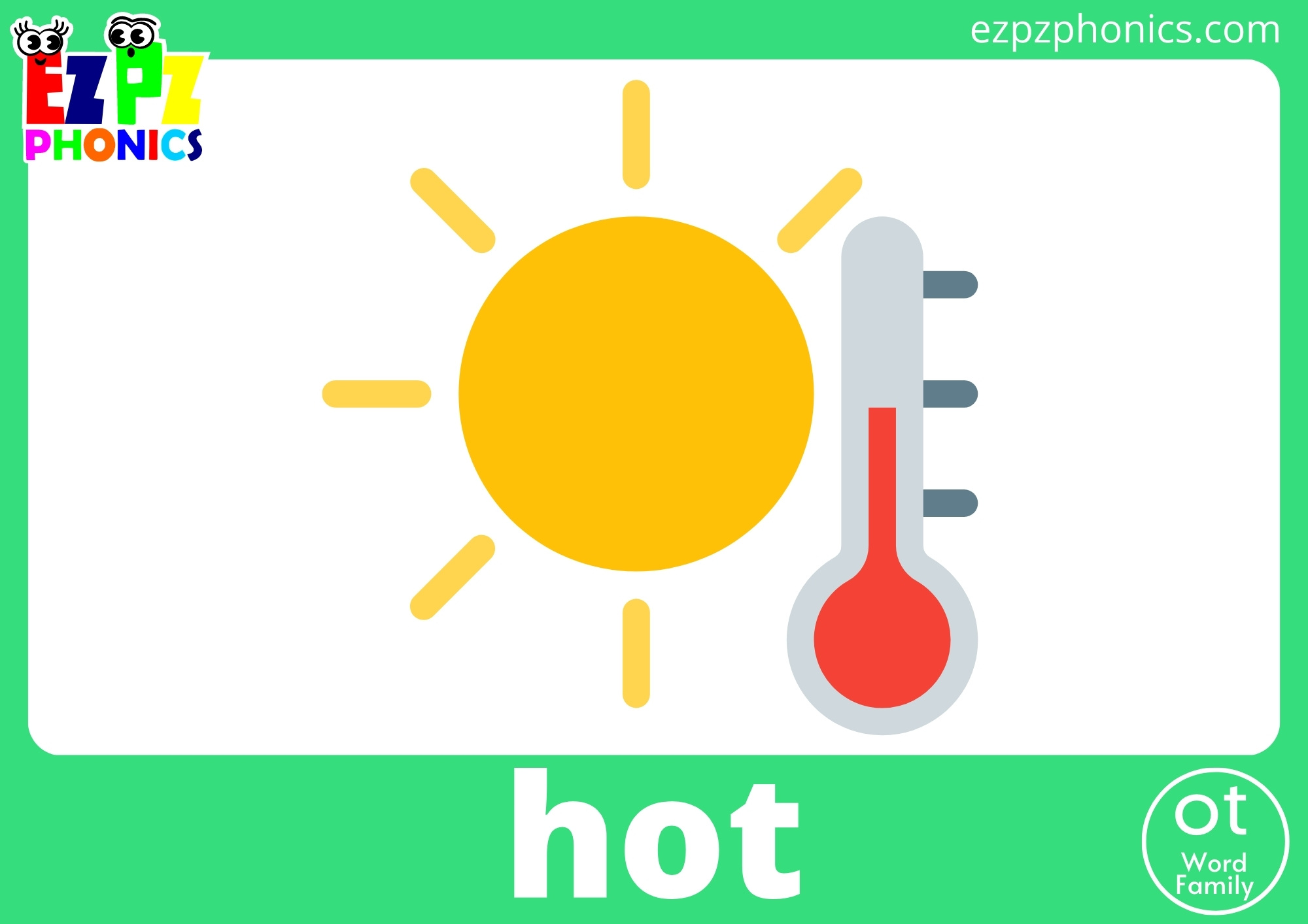 ot Word Family Flashcards - ezpzphonics.com