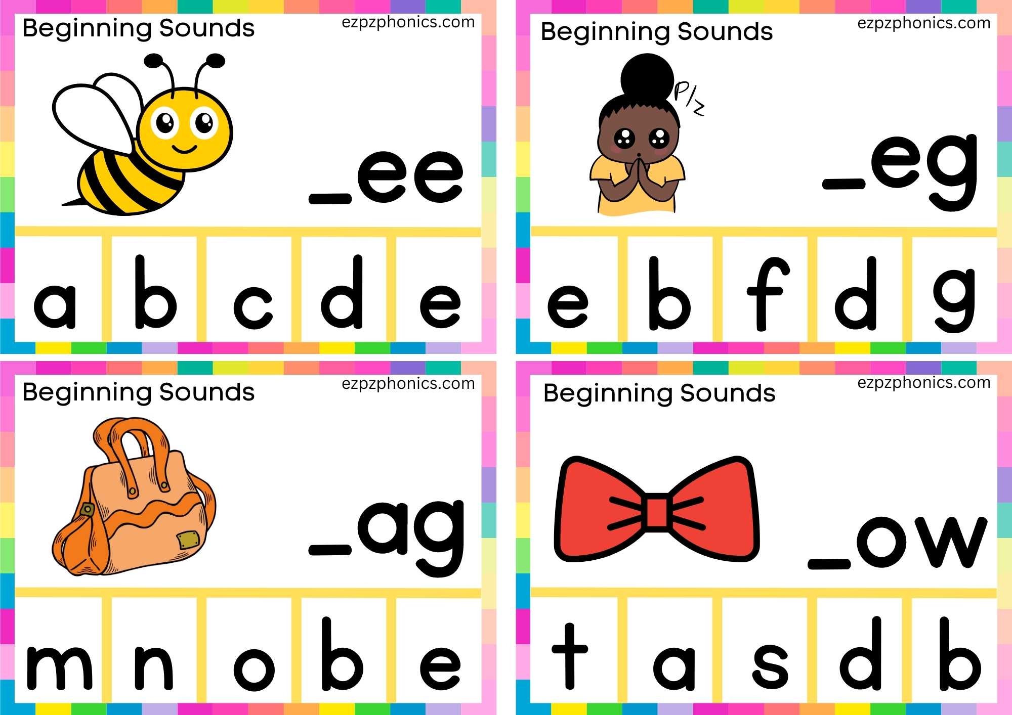 Letter B Finish The Word And Clip The Correct Letter Card 1 ...