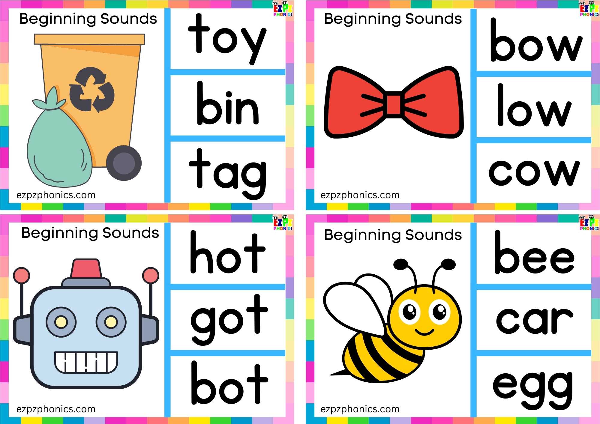 Letter B Look At The Image And Clip The Correct Word Clip Card 2 ...